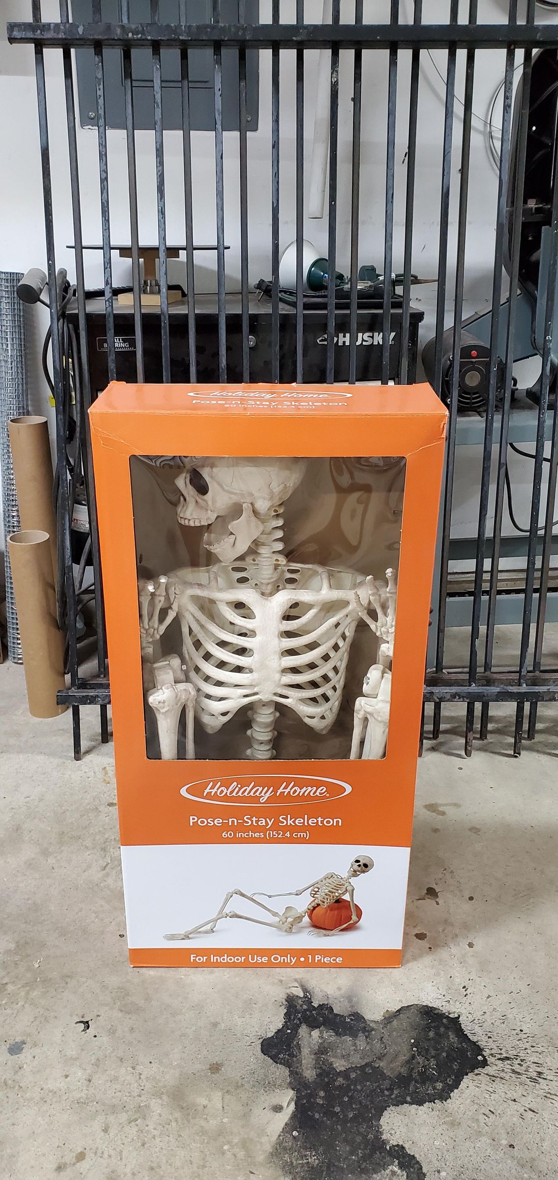 Skeleton in a Hanging Cage From Scrap Metal - Yard Decoration : 11 ...