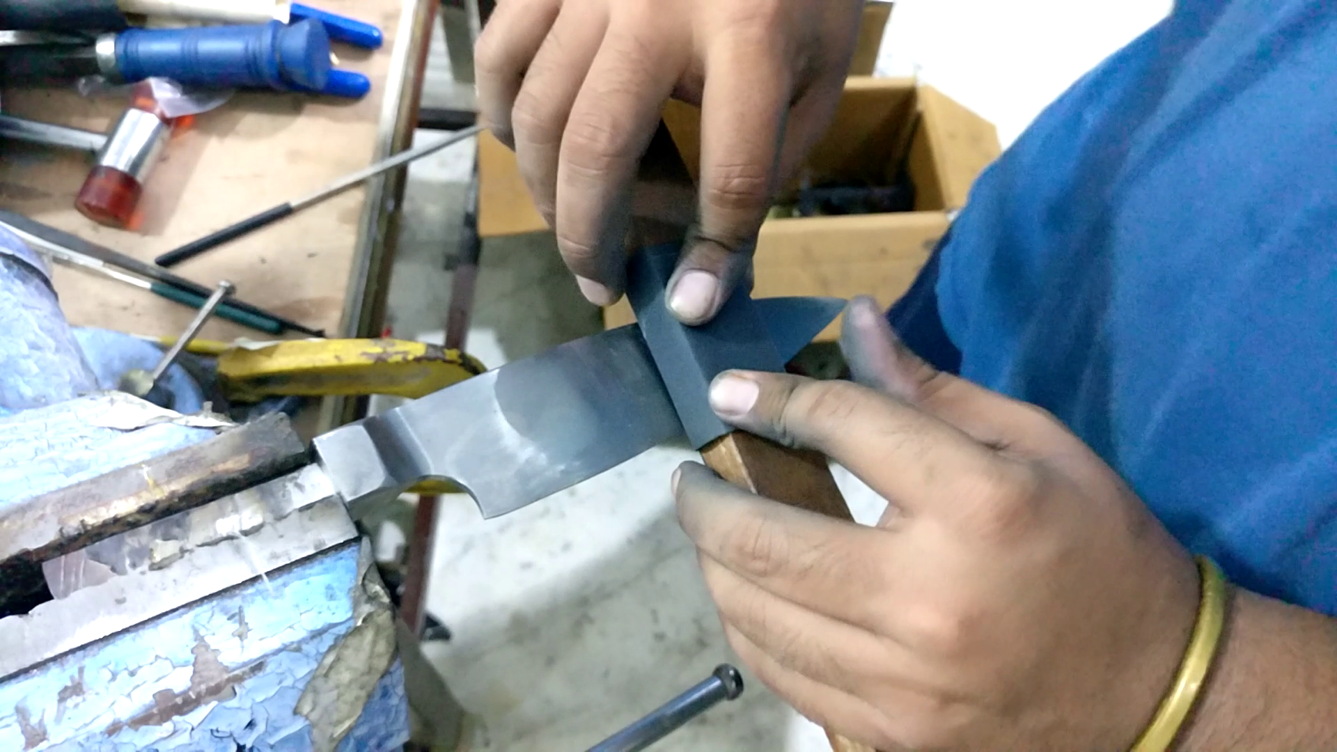 Chefs Knife From Welding Electrodes : 12 Steps (with Pictures ...