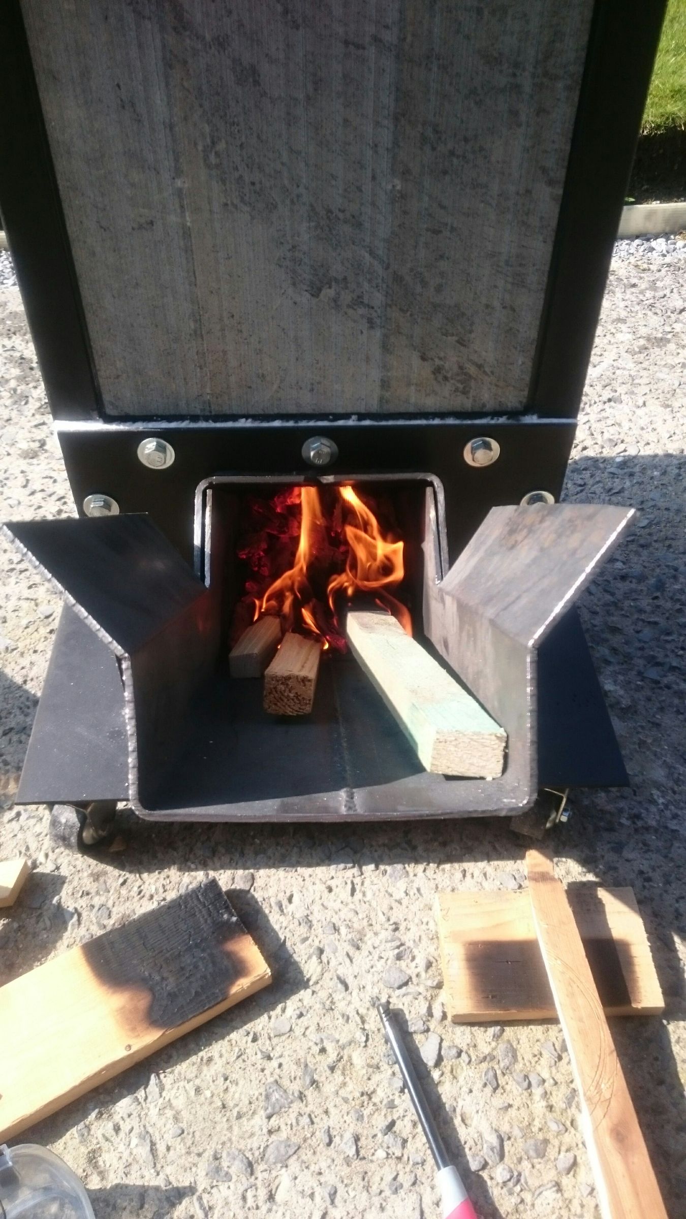 Rocket Stove Mass Heater With Soap Stone Tiles : 14 Steps (with ...
