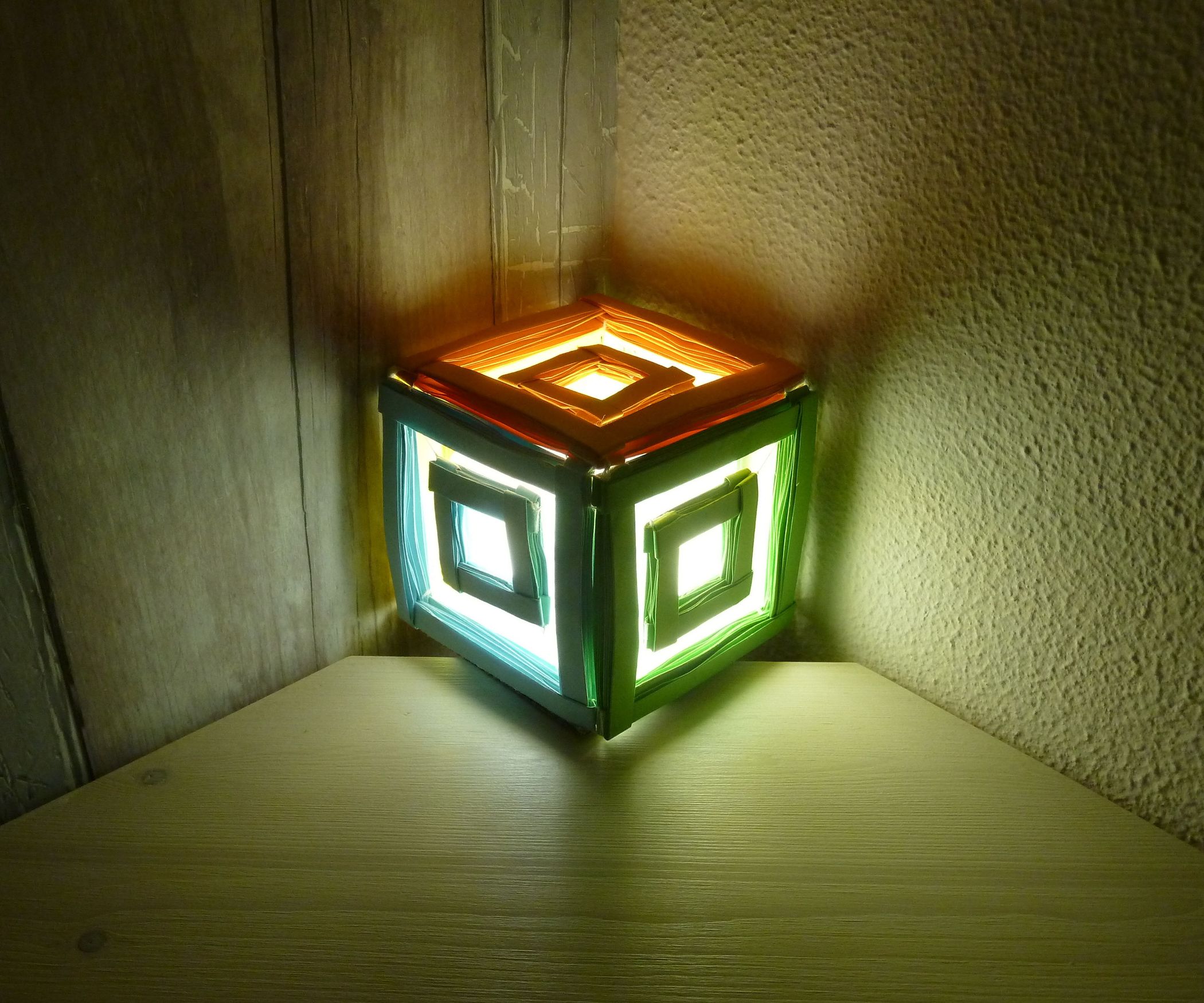 Windowed Paper Cube Lamp : 18 Steps (with Pictures) - Instructables