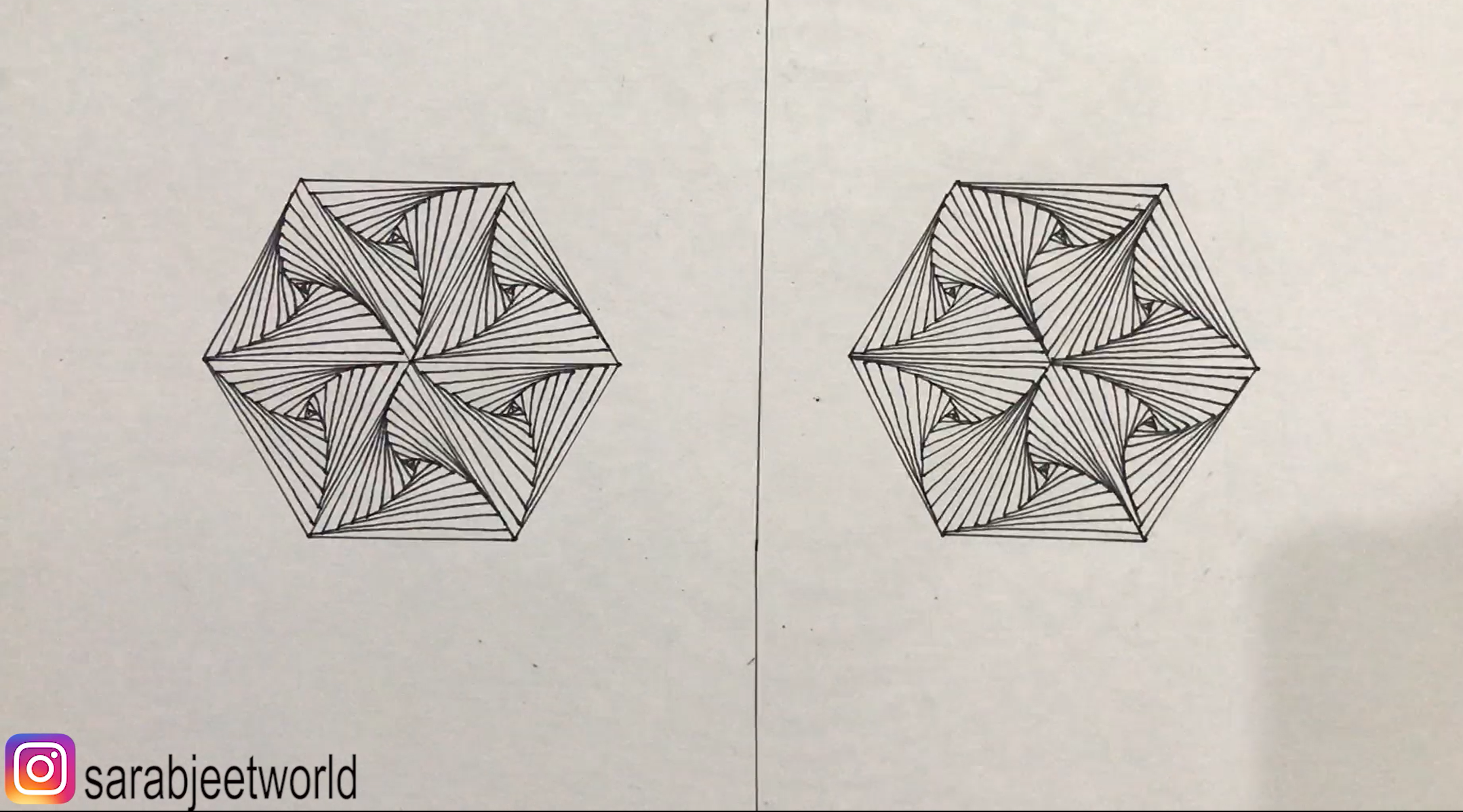 How to Draw the Best Zentangle Paradox Geometric Design for Beginners ...