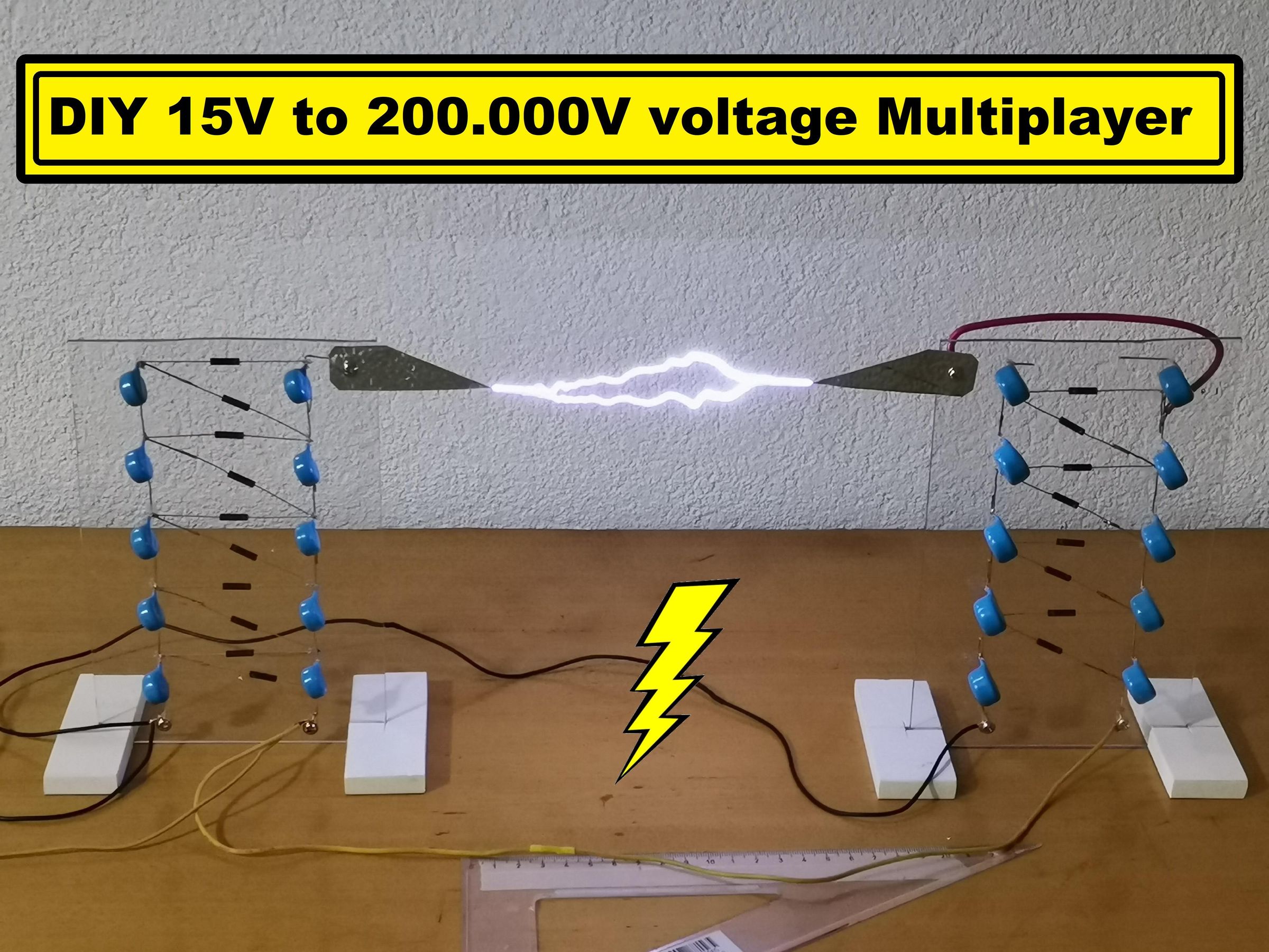 DIY 15V to 200.000 V Cockroft-Walton Voltage Multiplier - Instructables