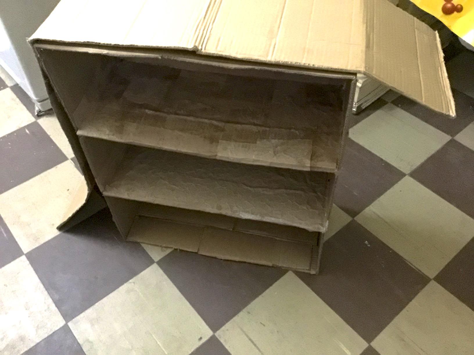 Turn Old Cheap CardBoard Box Into a Useful Premuim Storage Shelf With ...