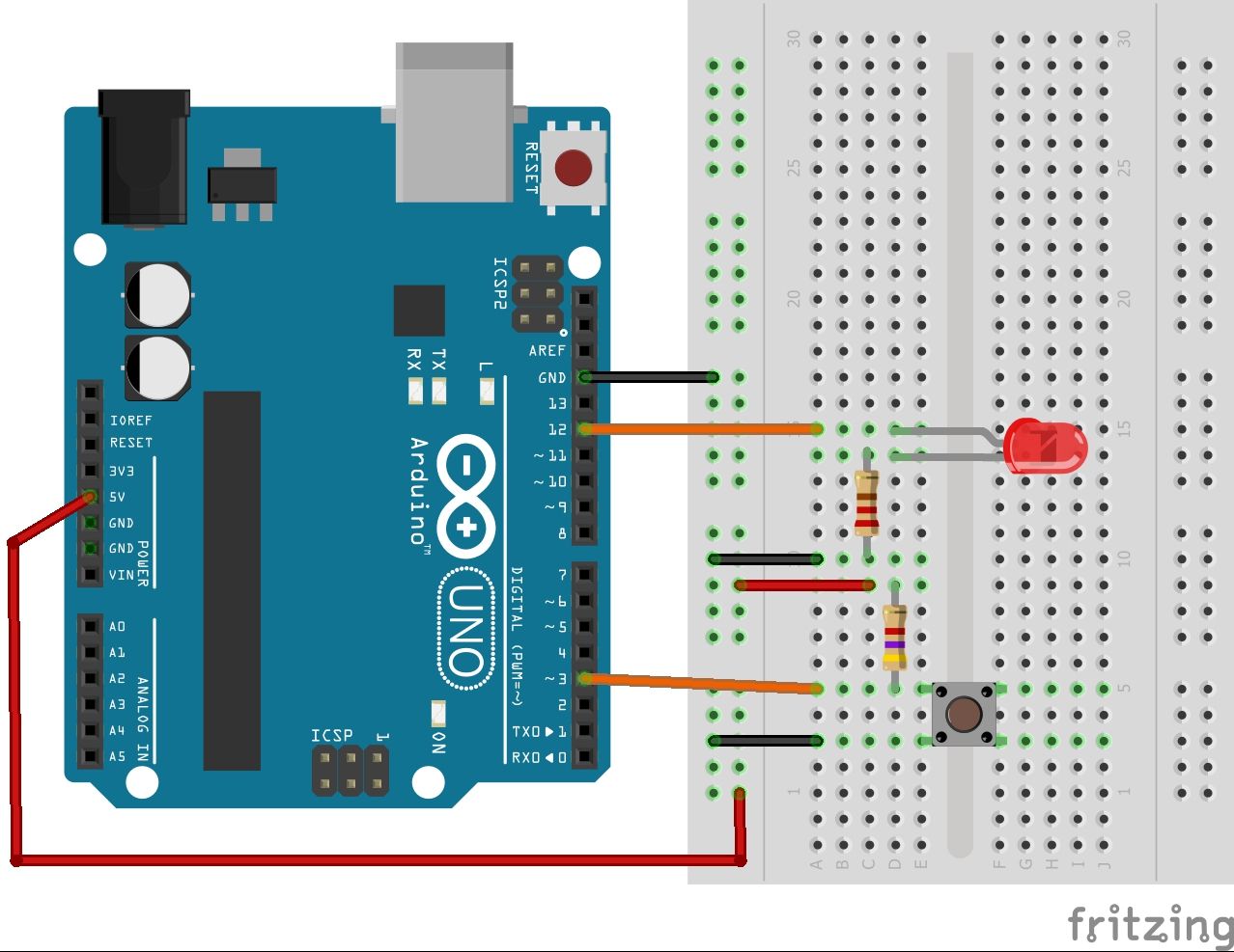Understanding the Pull-up/Pull-down Resistors With Arduino : 6 Steps ...