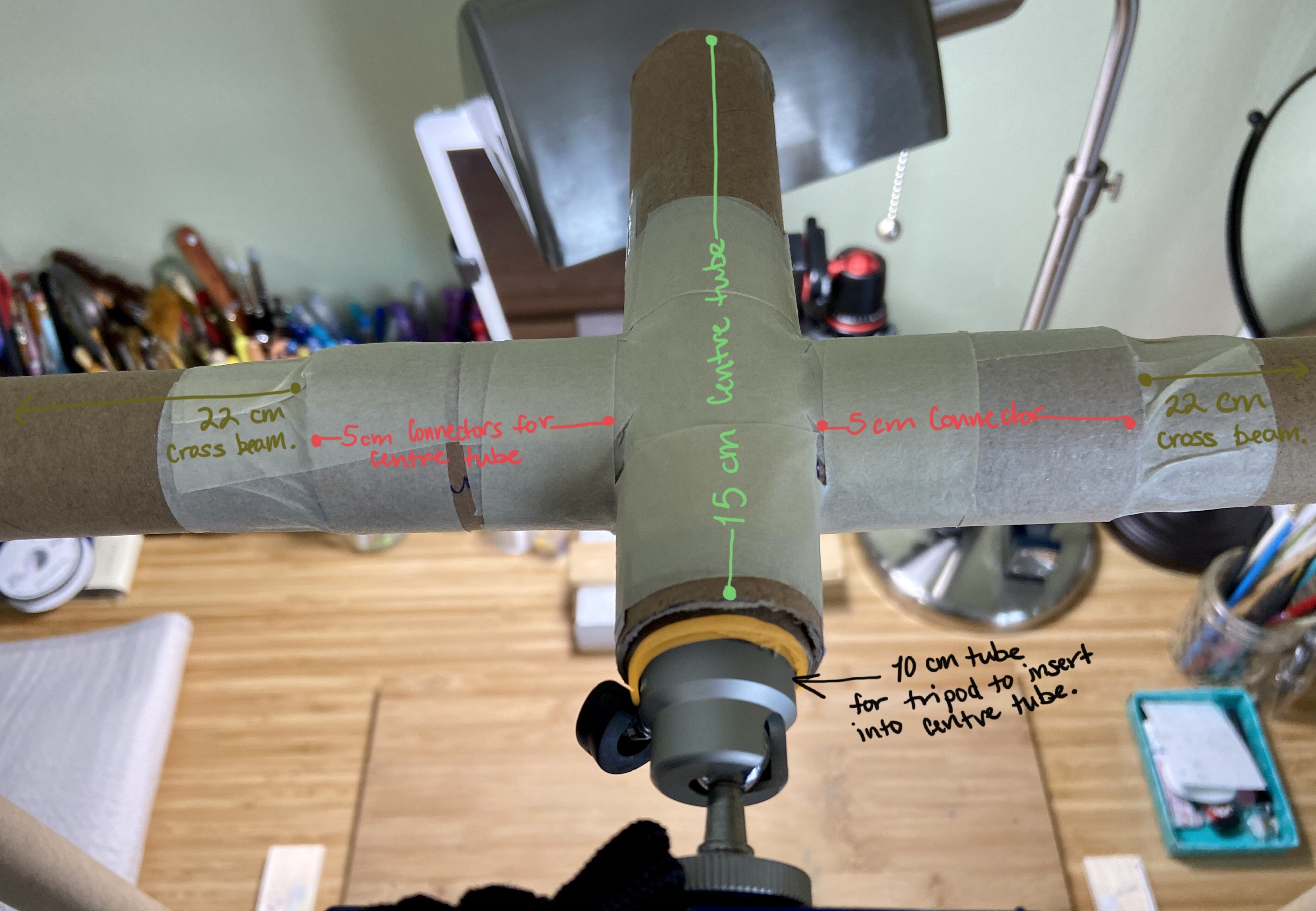 Overhead Camera Stand From Cardboard Tubes : 9 Steps (with Pictures ...