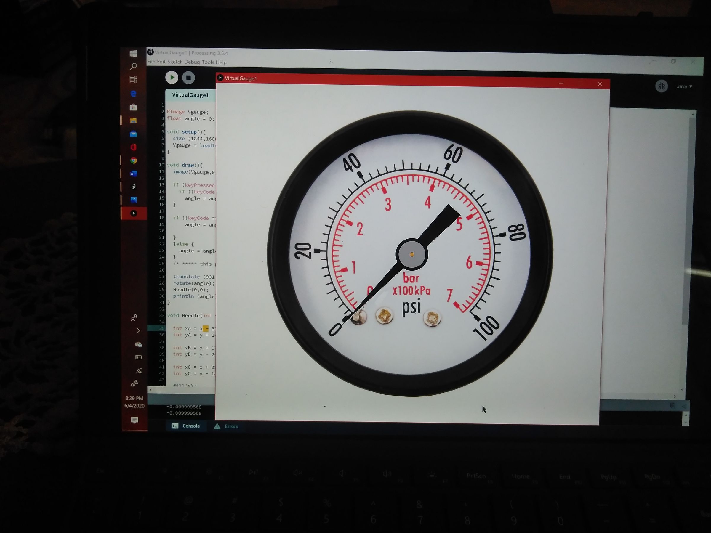 Virtual Pressure Gauge Part 1. : 4 Steps - Instructables