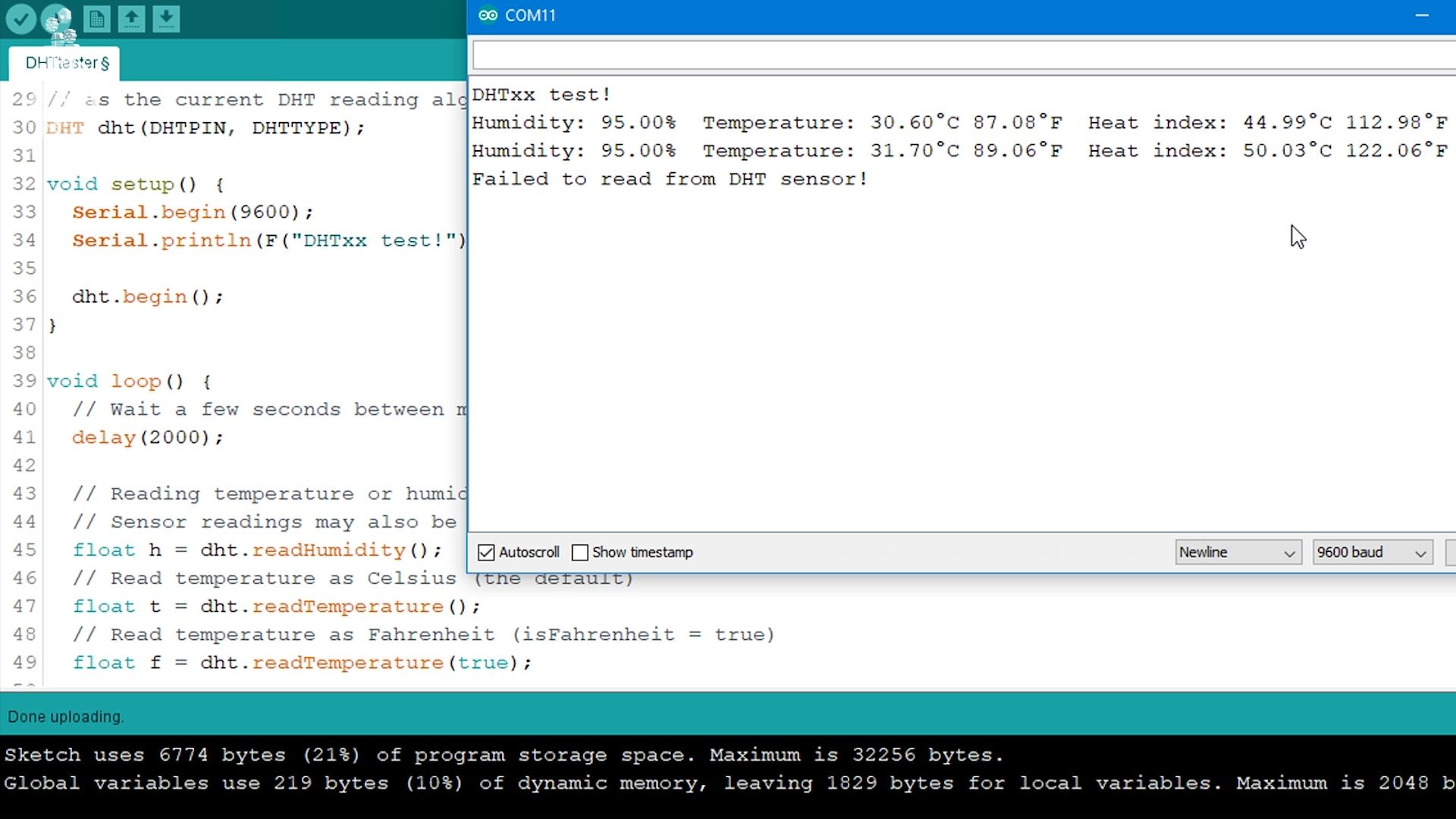 How to Interface DHT 11 Temperature and Humidity Sensor With Arduino ...