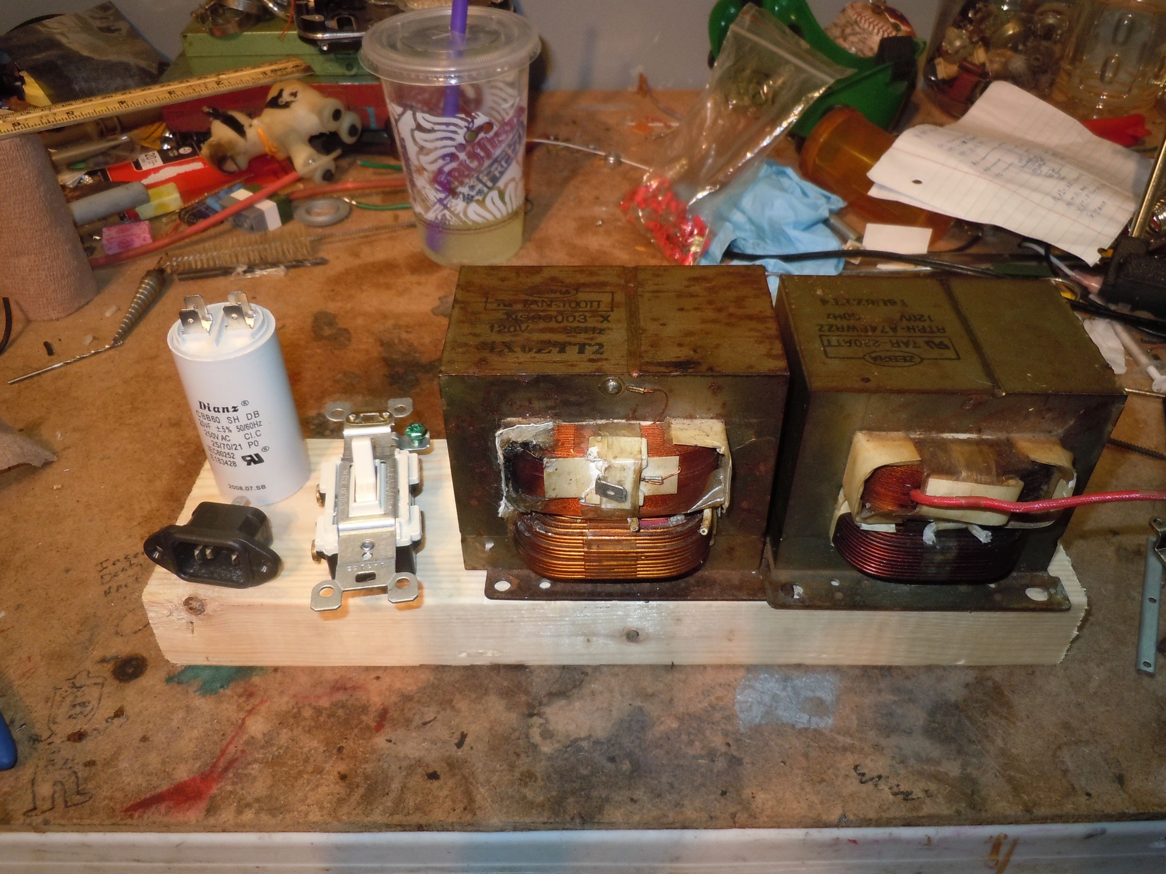 Make a 240V MOT High Voltage Power Supply With 120V Transformers : 6 ...
