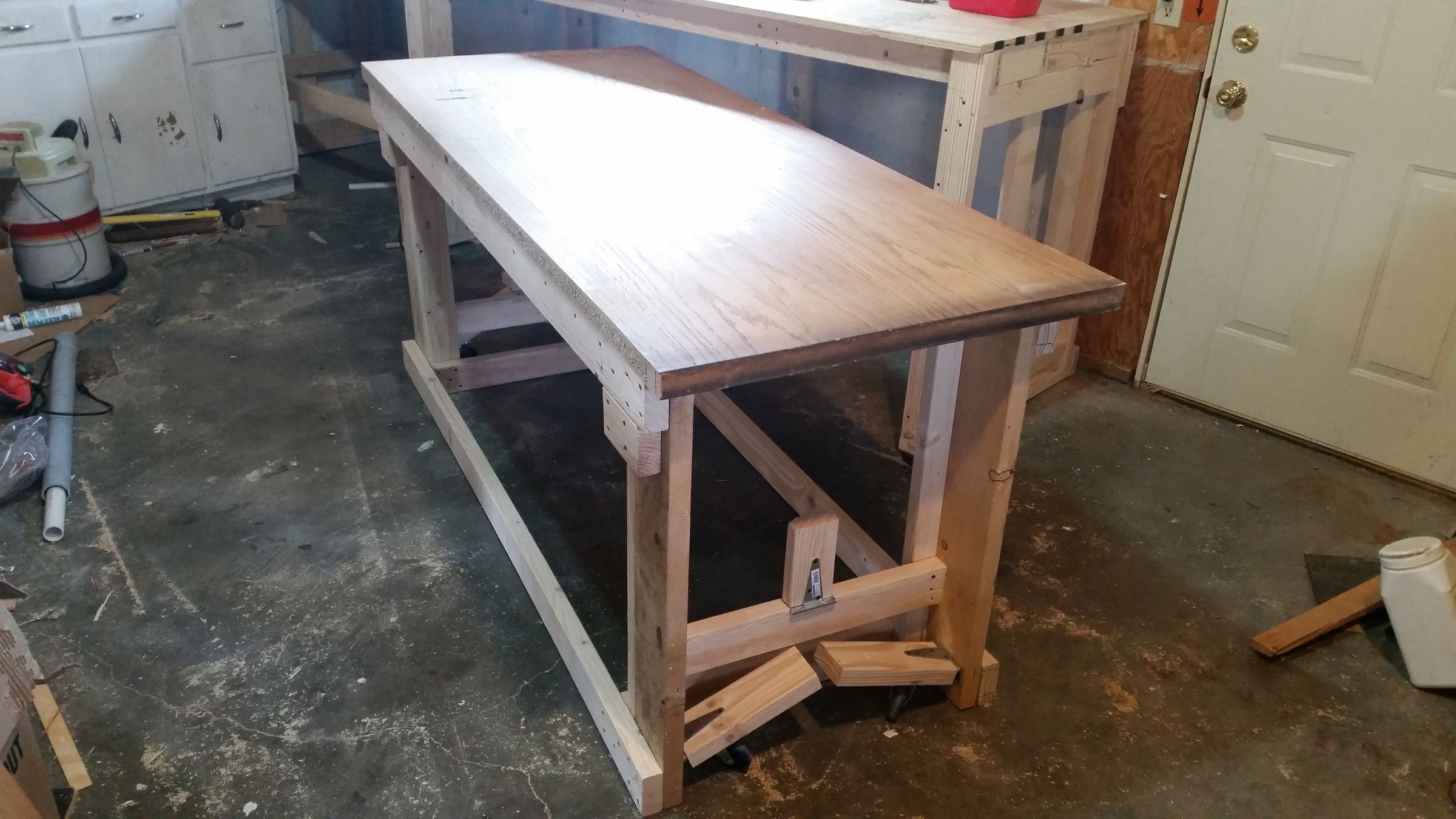 2x4 Work Bench With Nested Rolling Assembly Table : 10 Steps (with ...