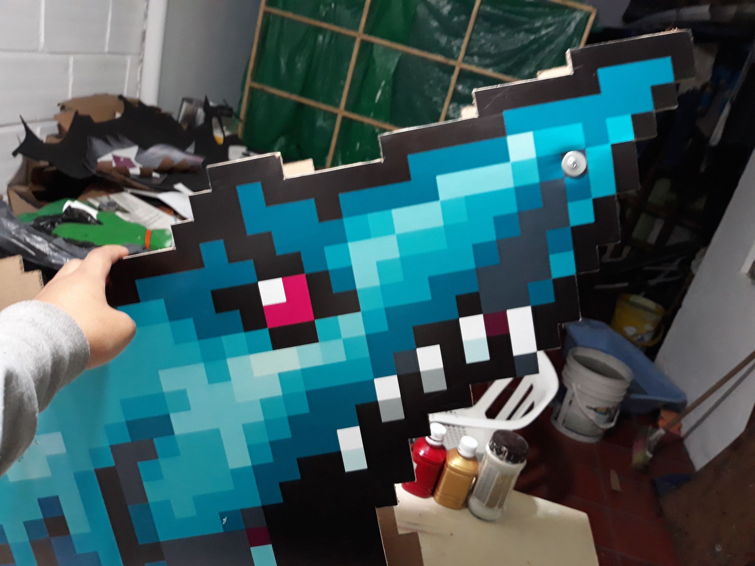 How to Make a 8-BIT SHARK BEAST Cardboard Costume : 15 Steps ...