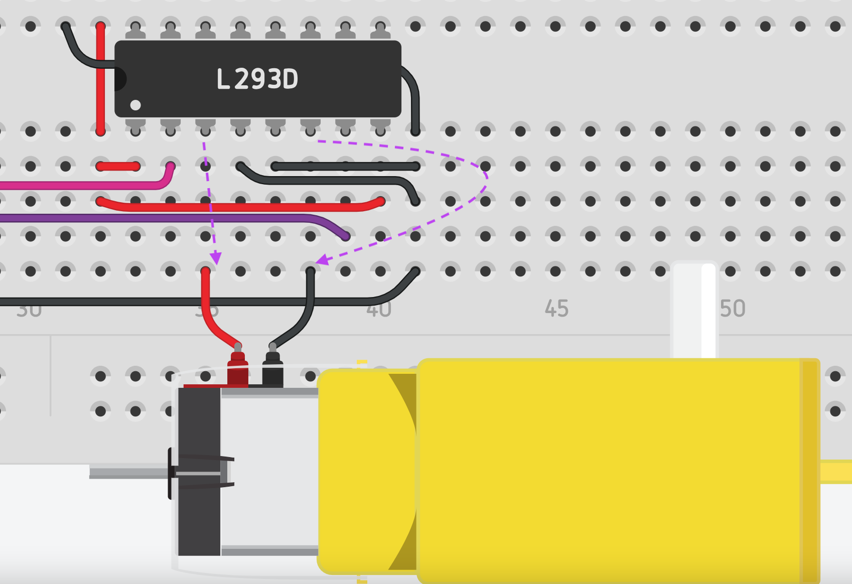 Motor Control With the L293D H-Bridge and the Micro:bit in Tinkercad* : 6 Steps - Instructables