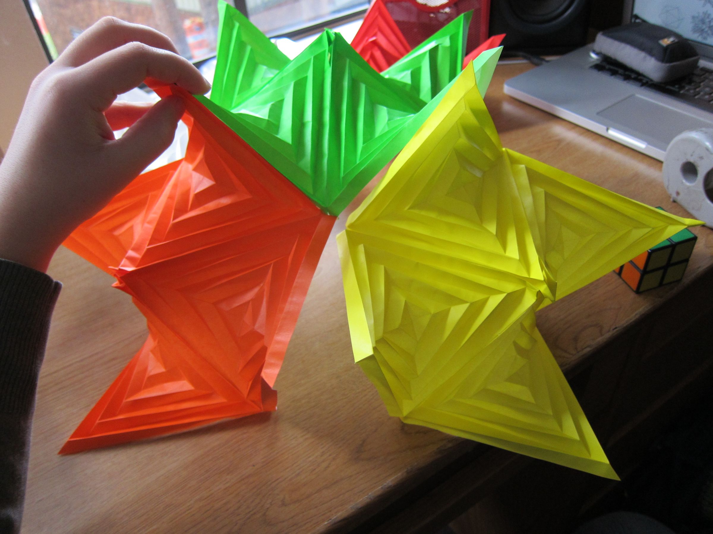 Paper "Cube" Made of Hyperbolic Paraboloids - Modular Math Origami : 7 ...