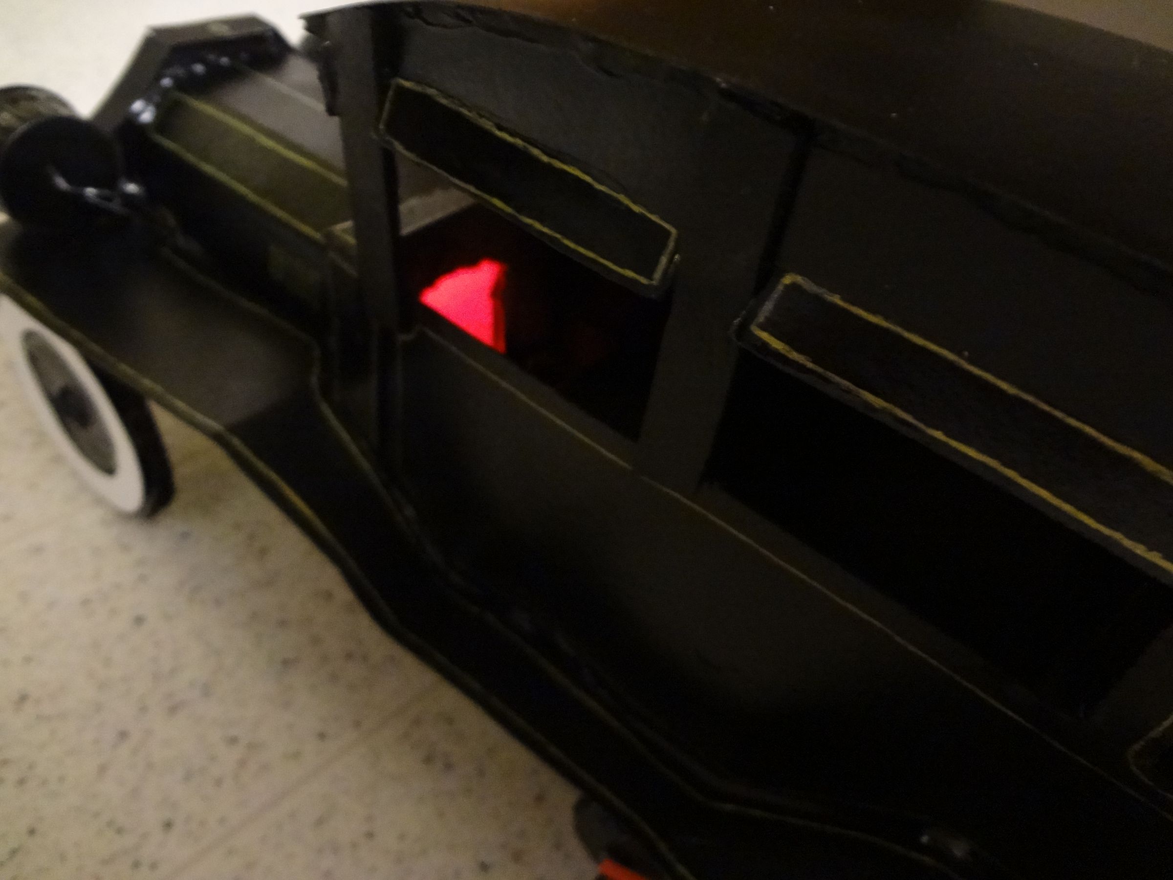 Cardboard Hearse Car With Motor & Led's, Pulley Driven. : 6 Steps (with ...