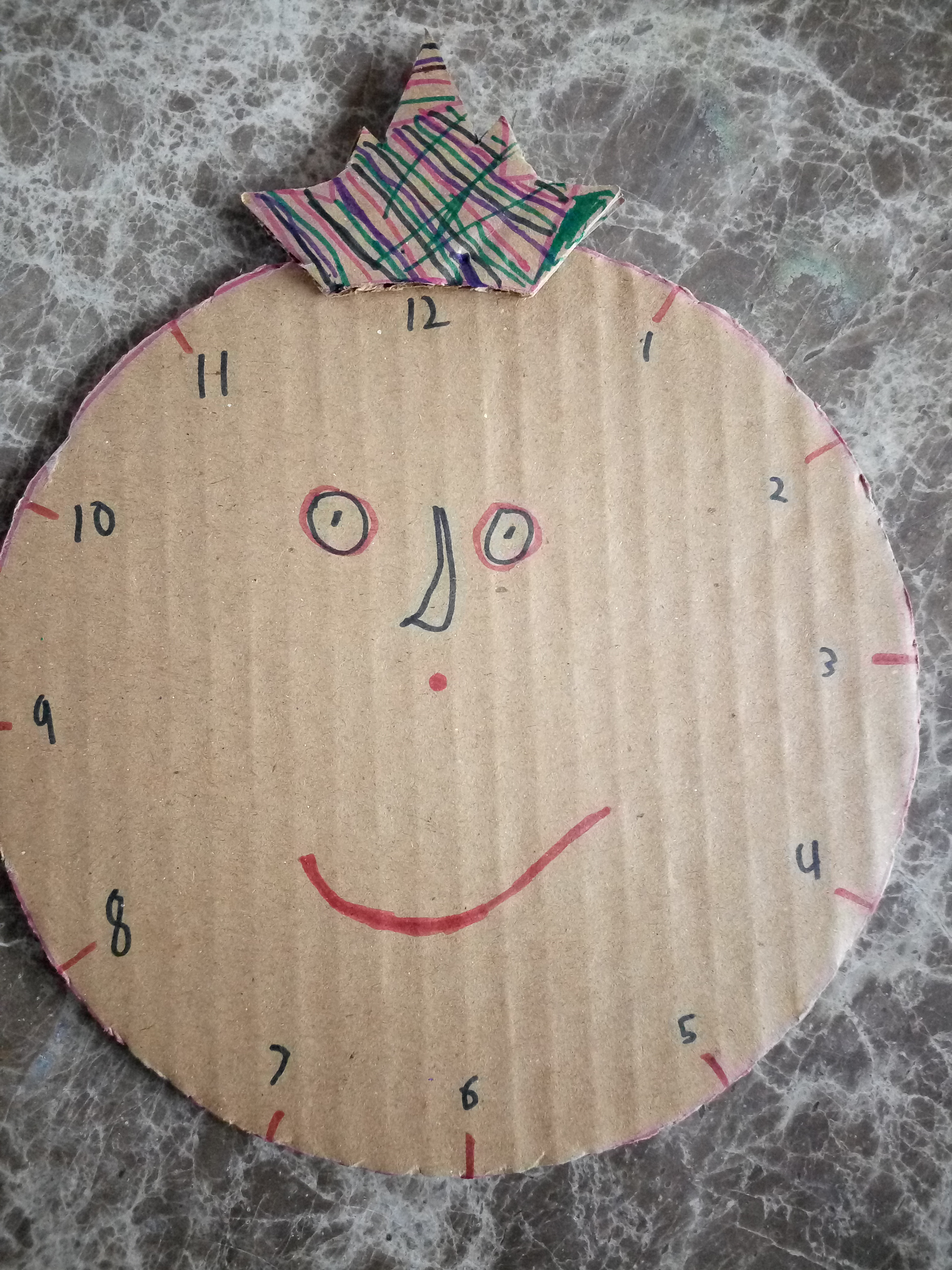 Cardboard Clock for Learning : 4 Steps (with Pictures) - Instructables