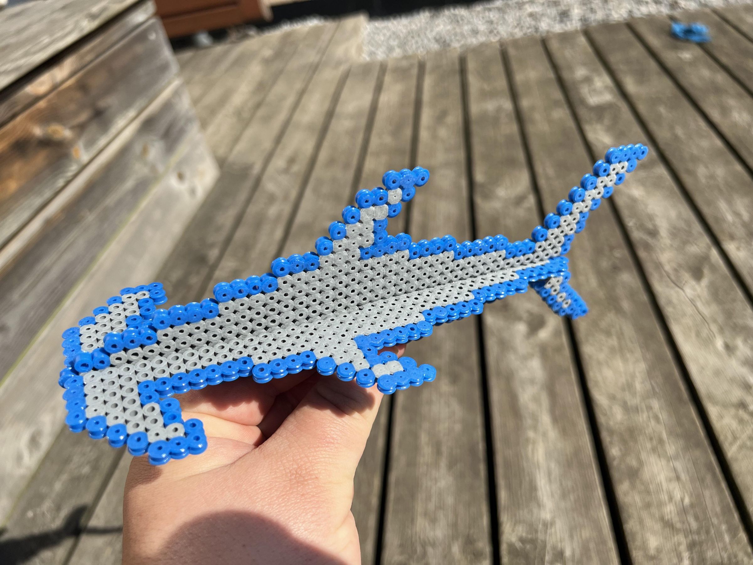 Fom 2d to 3d - How to Make Semi-3D Hammerhead Shark or Rocket With Hama ...