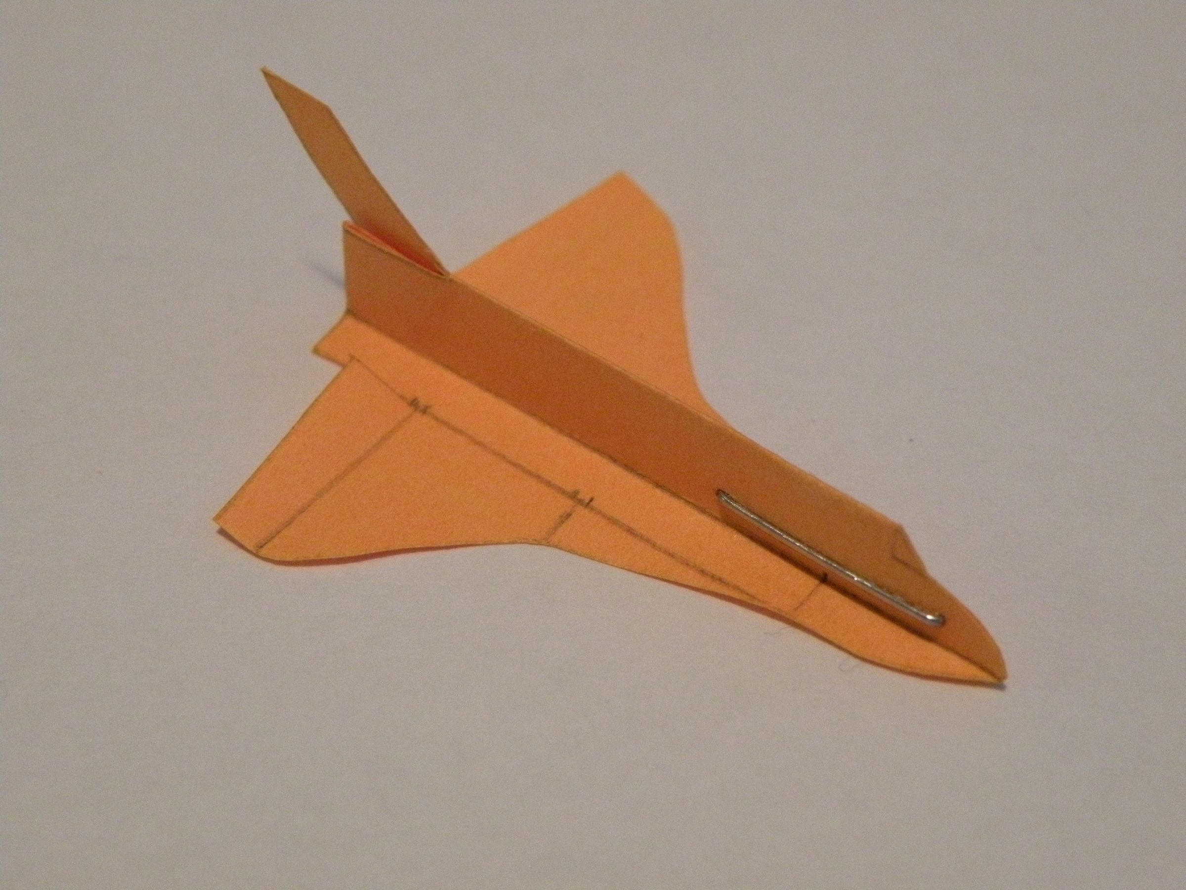 Space Shuttle Paper Airplane Steps