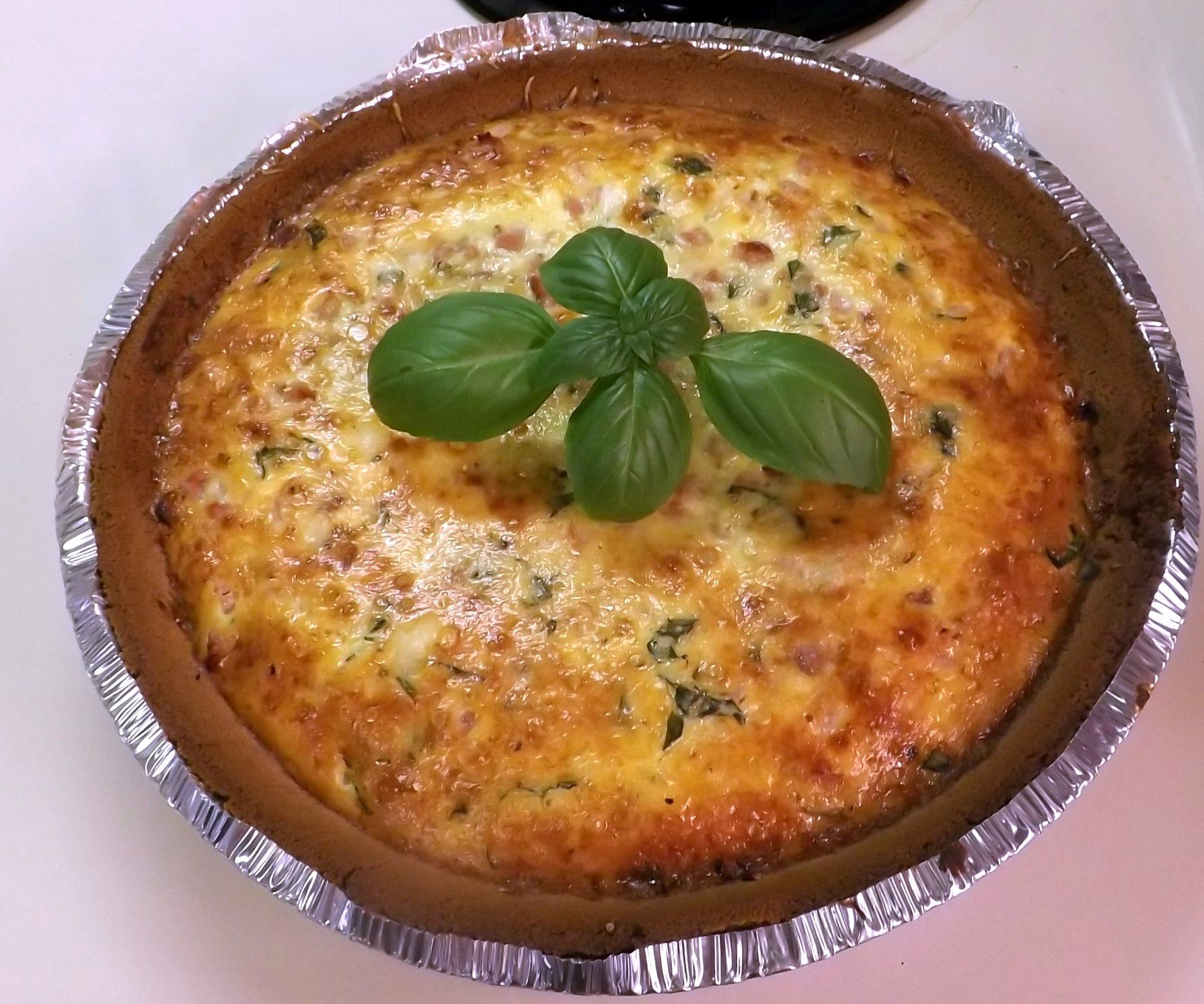 HAM, CHEESE, BASIL QUICHE (Soft Food for Sensitive Gums) : 4 Steps ...