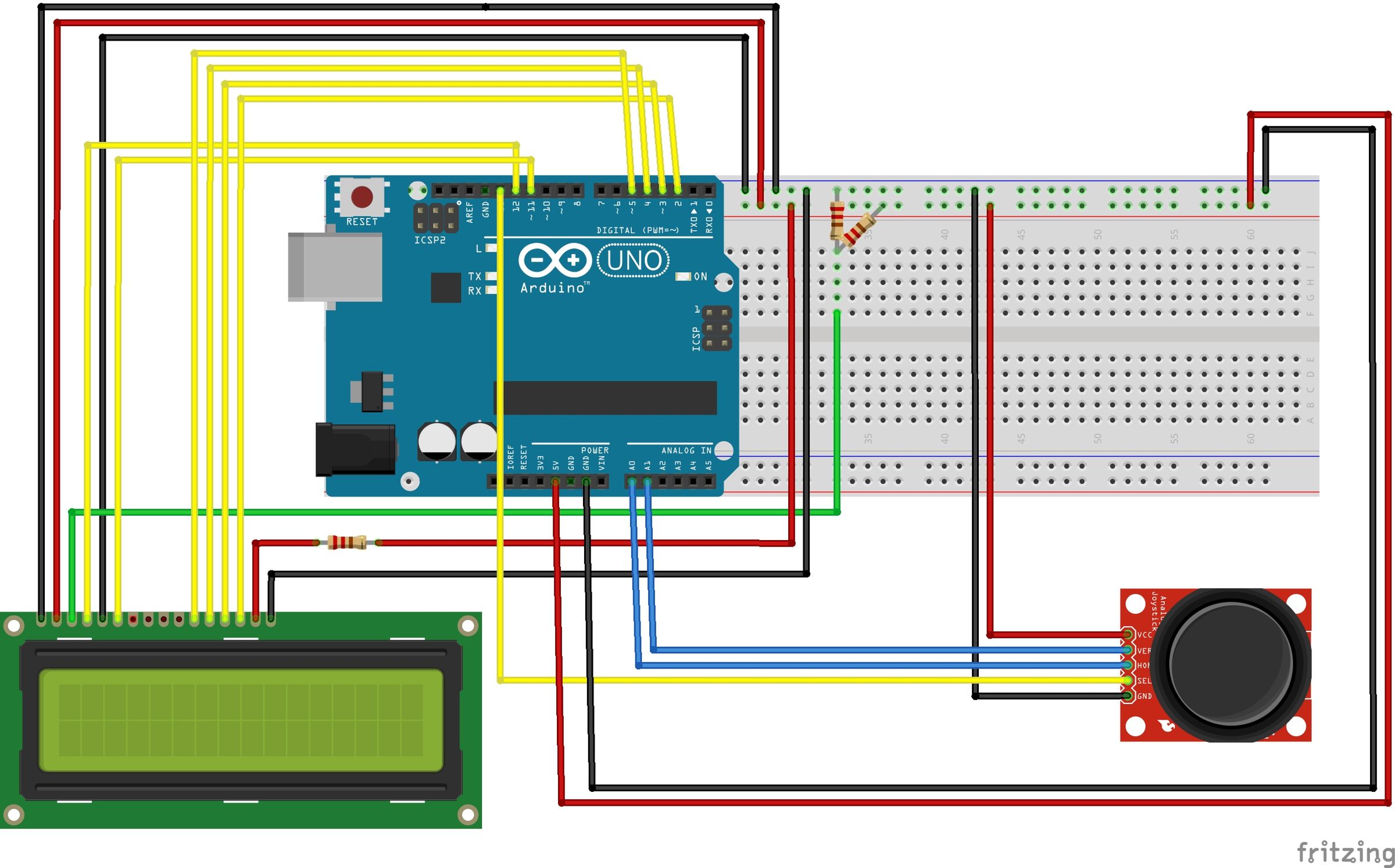 Arduino Uno R3 1602 LCD Safe Lock With Joystick Control : 3 Steps ...