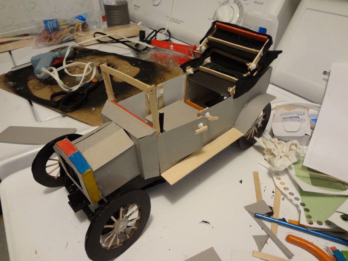 Classic Convertible Cardboard Electric Car. : 16 Steps (with Pictures ...