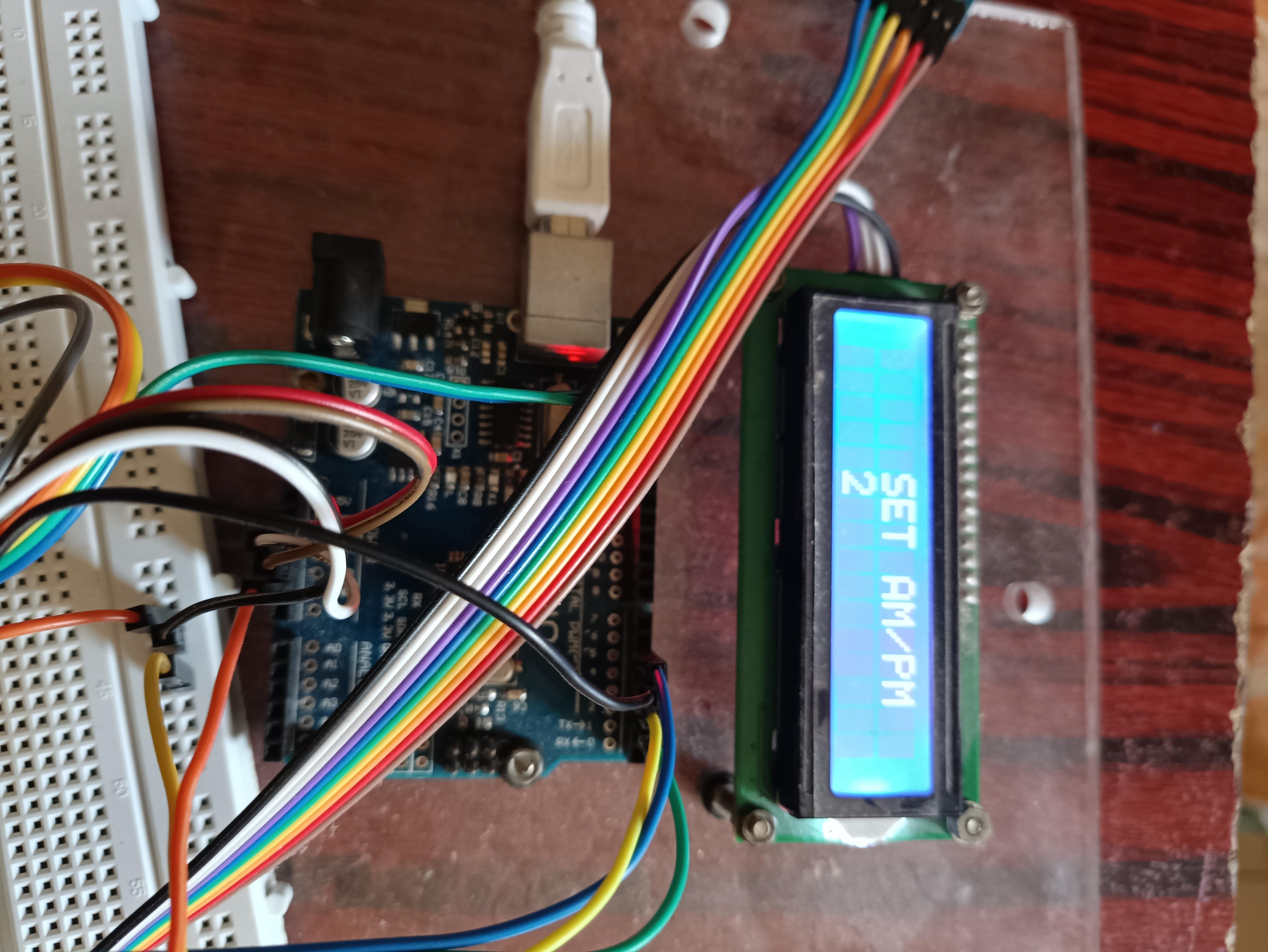 Arduino Uno Based Digital Clock, Calendar Cum Temperature Indicator ...