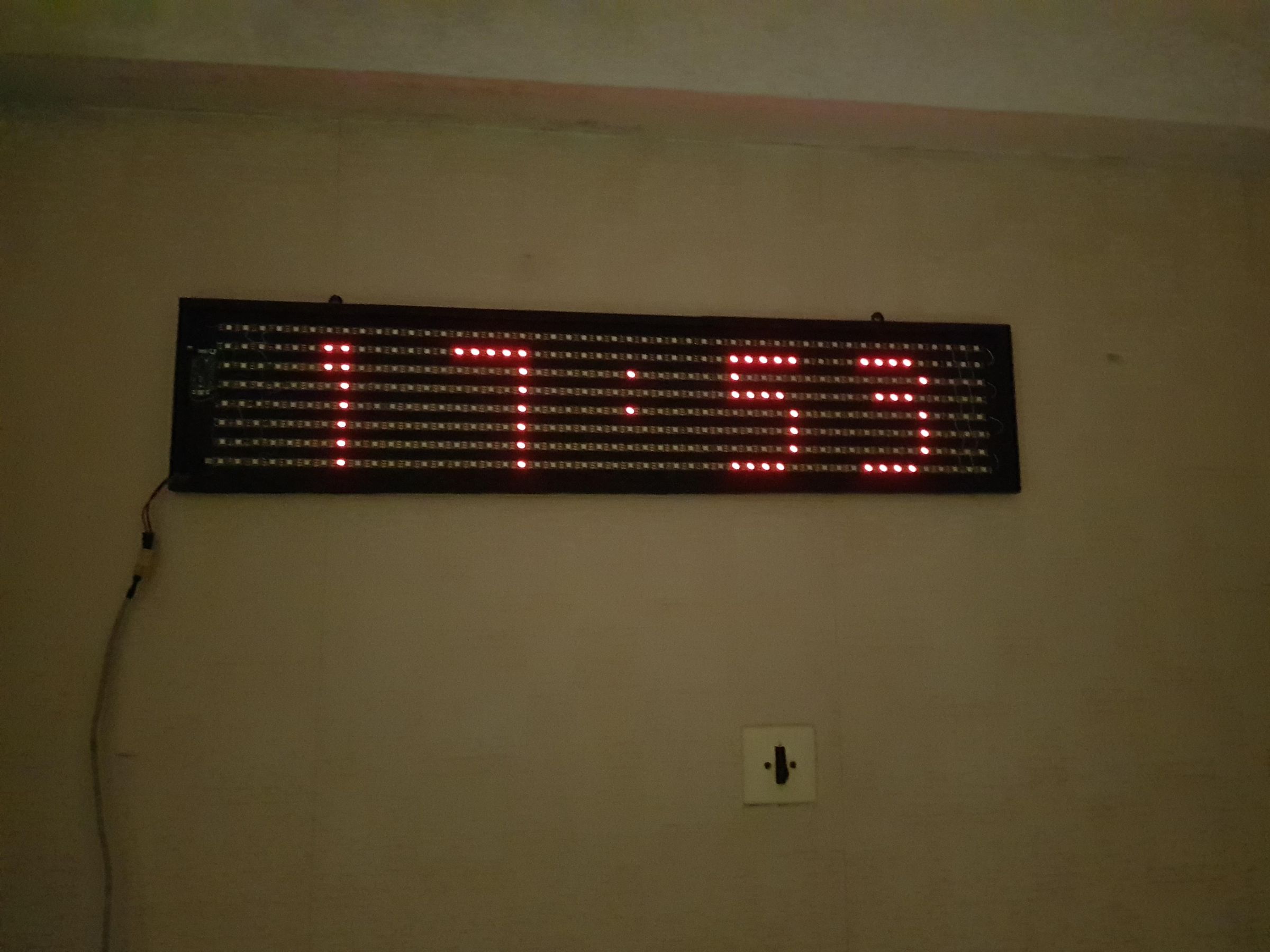 WiFi Controlled LED Strip Matrix Display Clock Light : 3 Steps (with ...