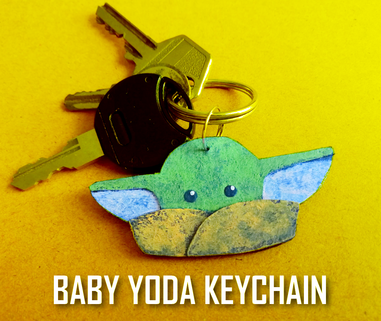 Baby Yoda Cardboard Keychain : 6 Steps (with Pictures) - Instructables