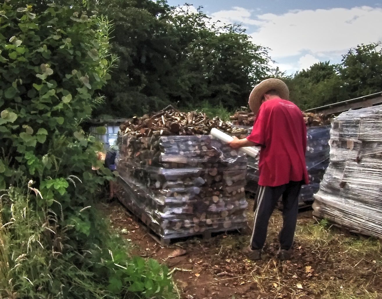 How to Stack and Ventilate Firewood With Pallet Wrap : 18 Steps (with ...