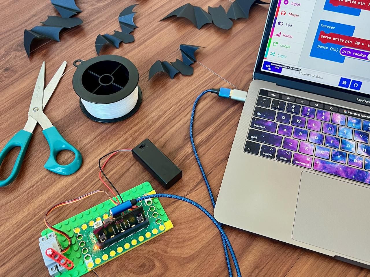 Bat Attack! Flying Paper Bats With Micro:bit and Motor : 12 Steps (with ...