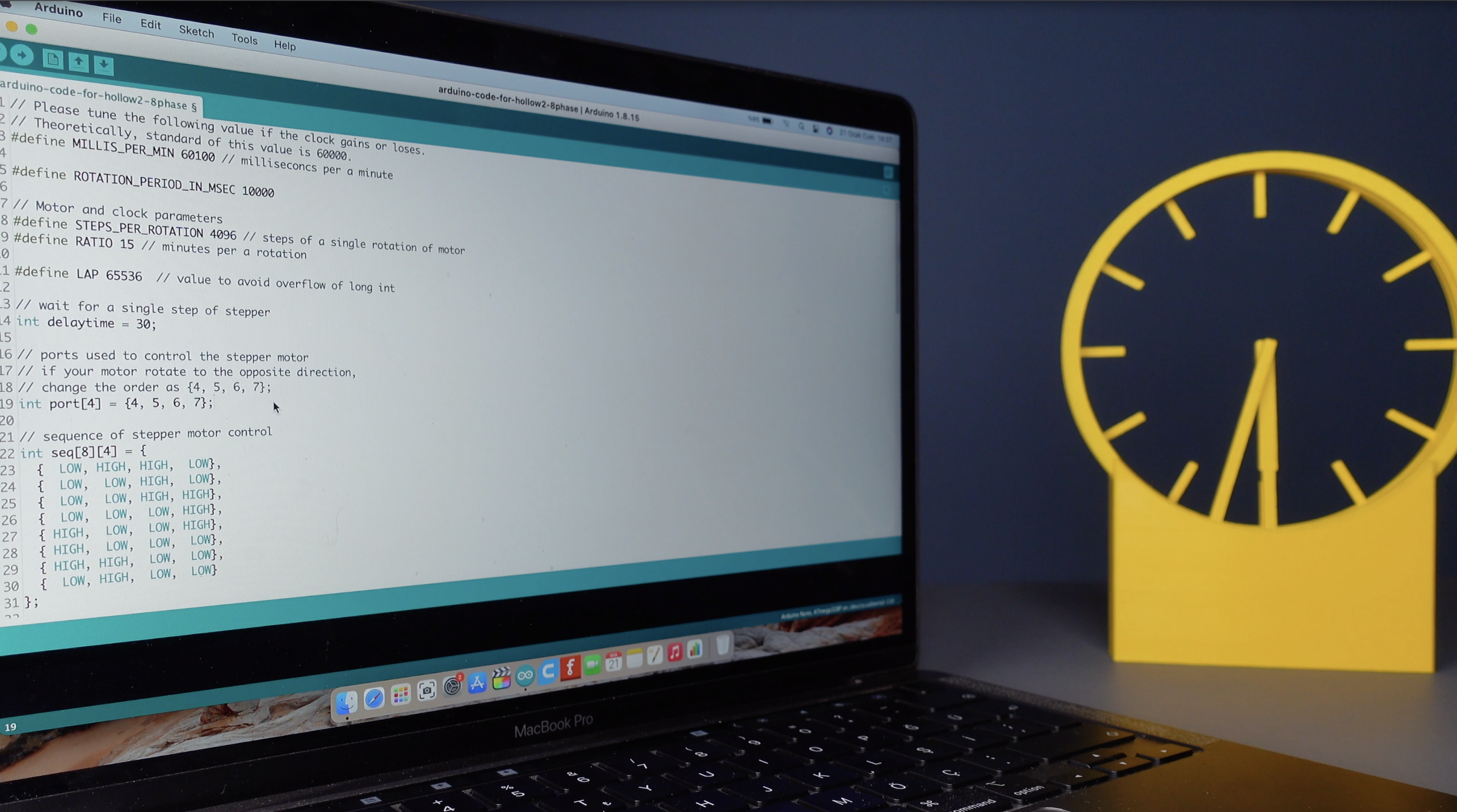 3D Printed Arduino Clock With 28BYJ-48 Stepper Motor : 4 Steps ...