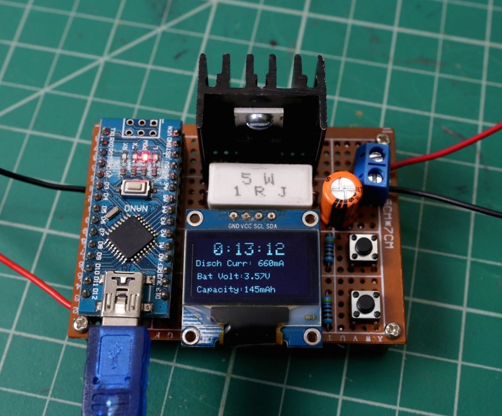 Diy Arduino Battery Capacity Tester V2 0 Trybotics