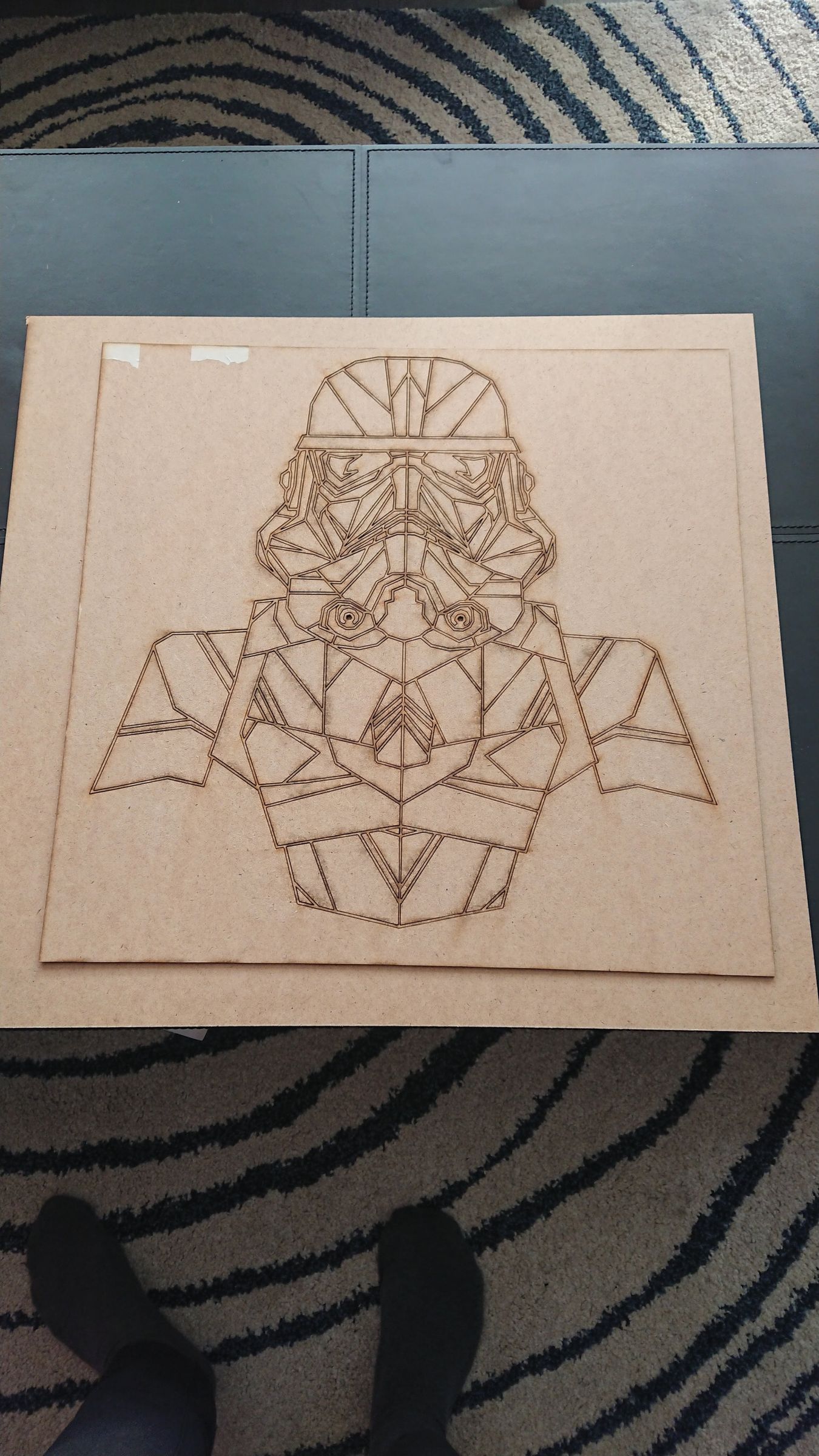 Stormtrooper Stencil Template Vector