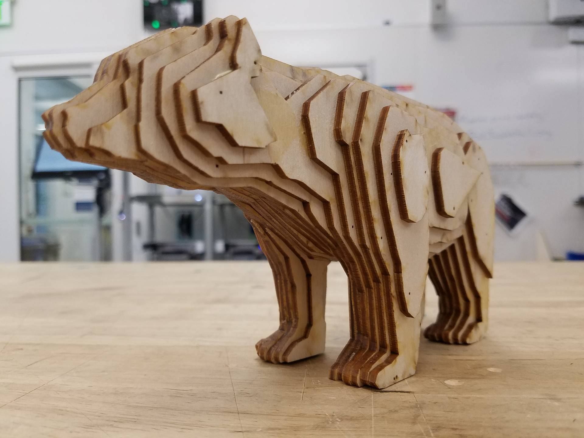 Laser Cut Bear From Stacked Slices : 4 Steps (with Pictures ...