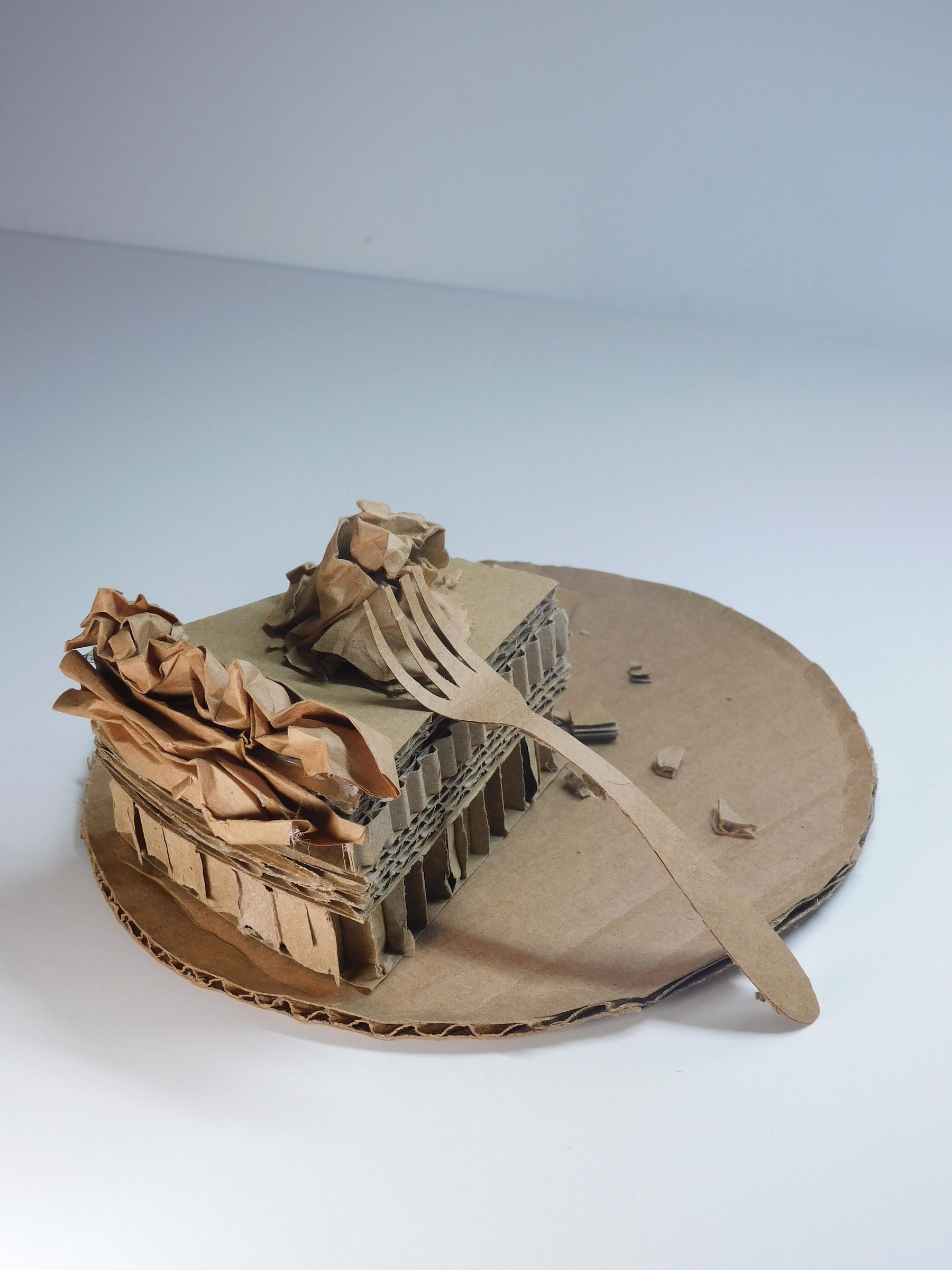 Easy Layered Pie Slice Sculptue/model, From Cardboard, and Brown Paper ...