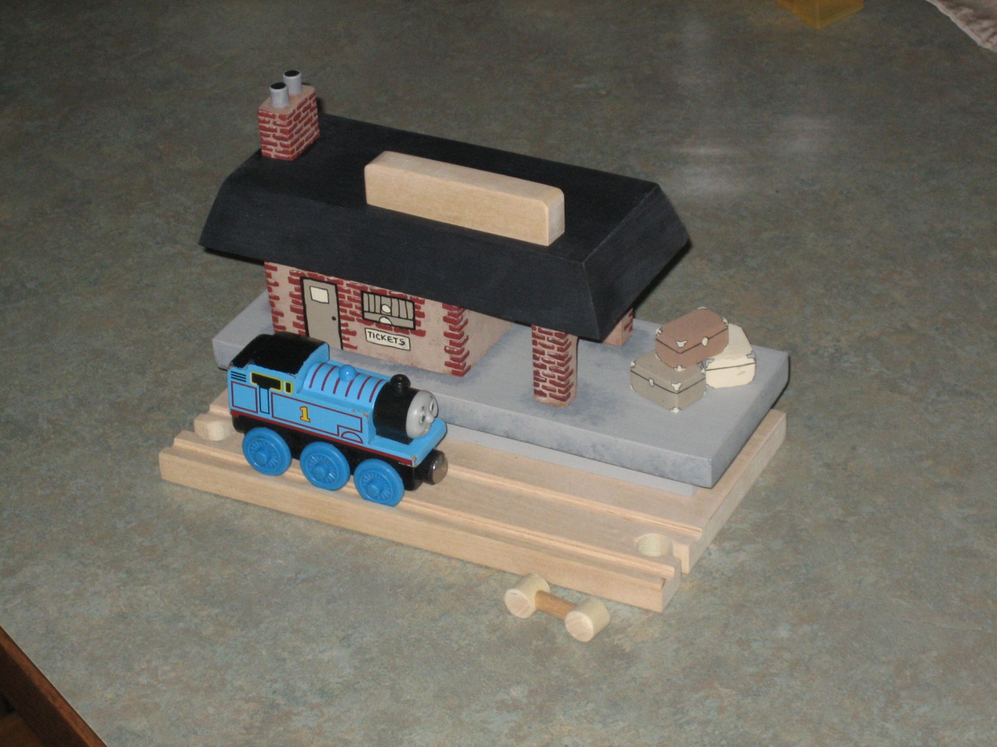 Handmade Station for Thomas the Tank Engine Wooden Train Set : 6 Steps ...