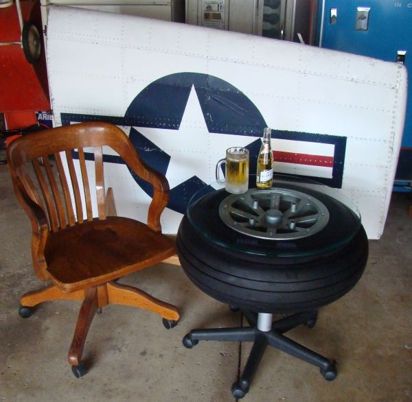 Table Made From a 1940s Airplane Wheel : 10 Steps (with Pictures ...