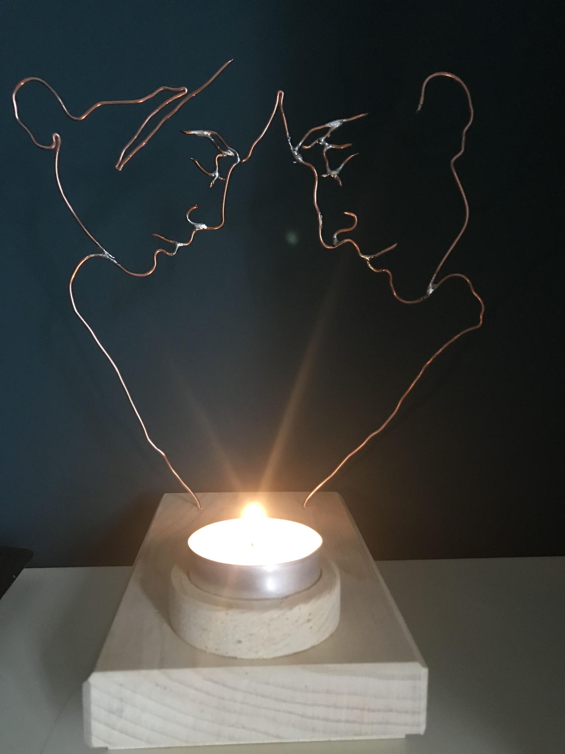 How to Make a Tea Light Romantic Couple Candle Holder : 9 Steps (with ...