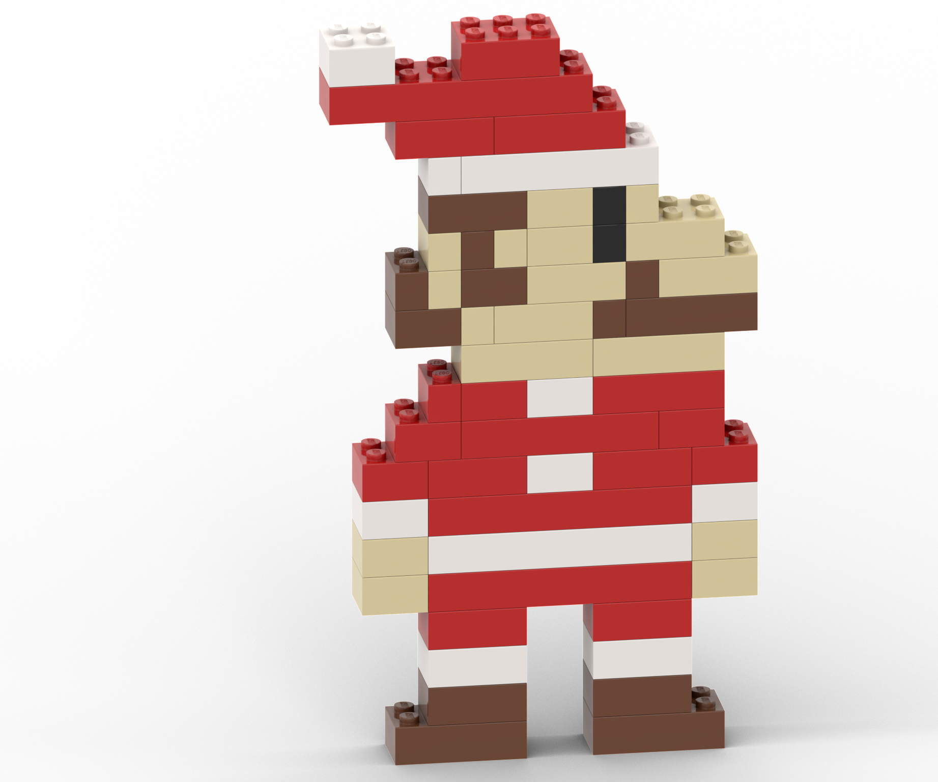 How to Make a Retro Santa LEGO Mario - Christmas Build Instructions : 3 ...