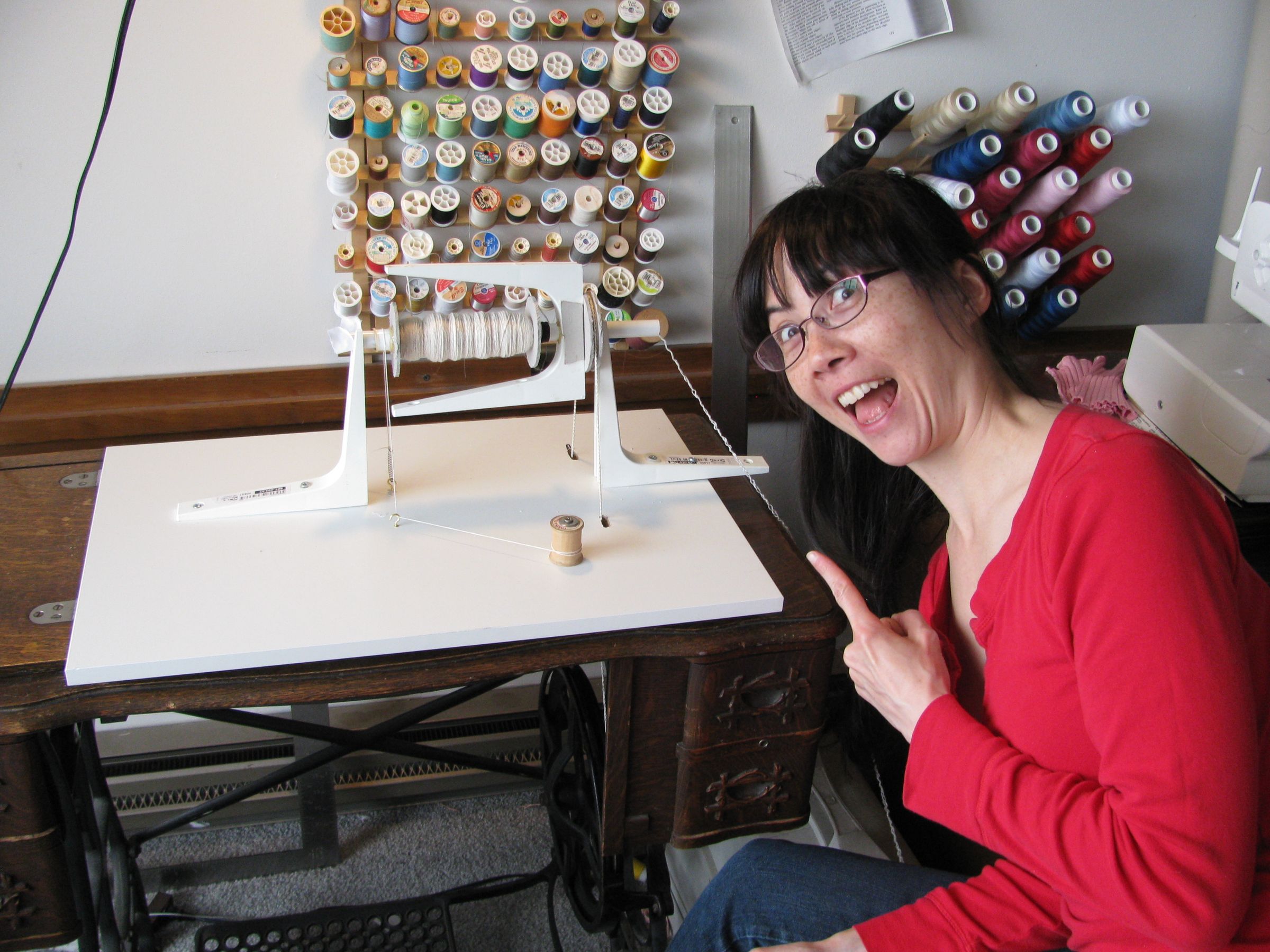 Spinning Attachment for a Treadle Sewing Cabinet : 8 Steps (with ...