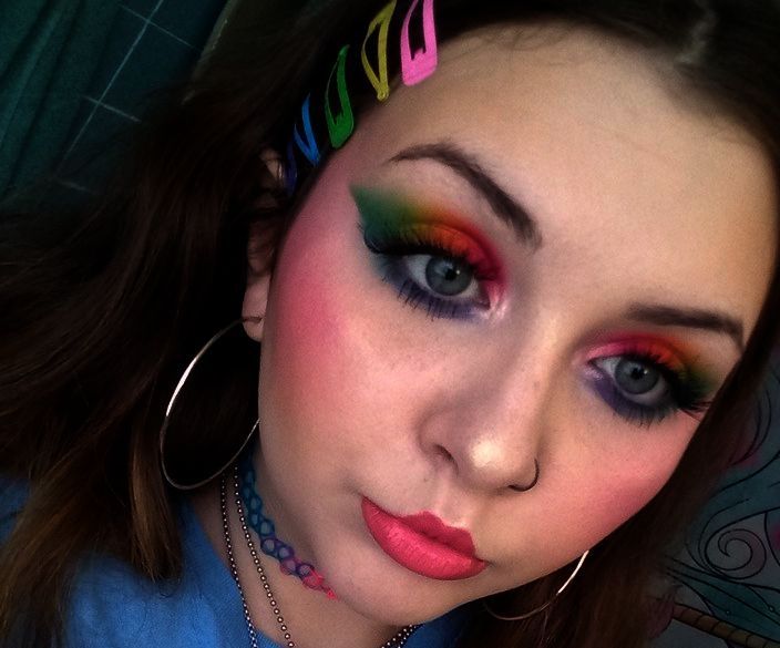 Full Face of Makeup With Rainbow Eyeshadow : 20 Steps (with Pictures ...