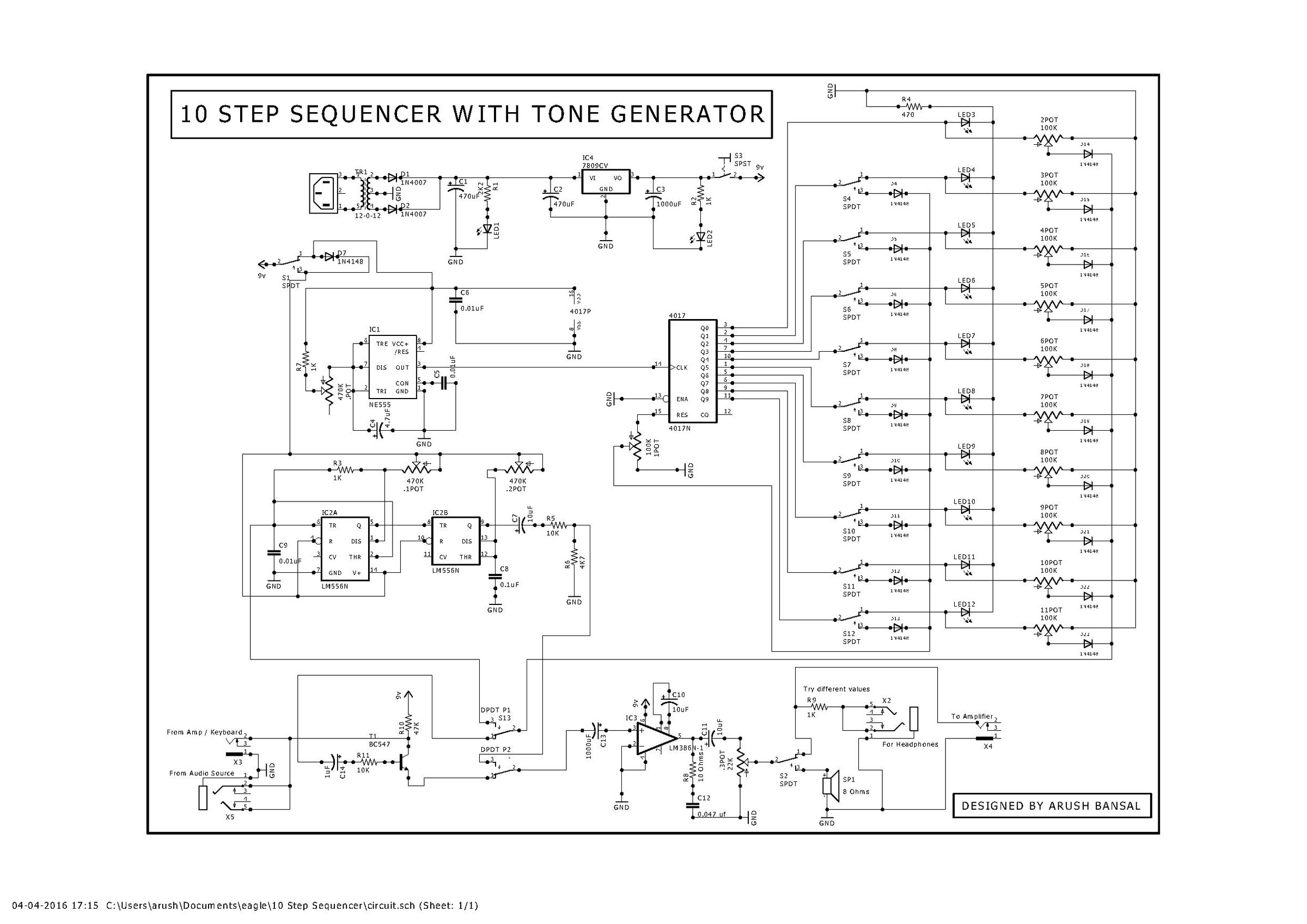 10 Step Analog Sequencer : 14 Steps (with Pictures) - Instructables
