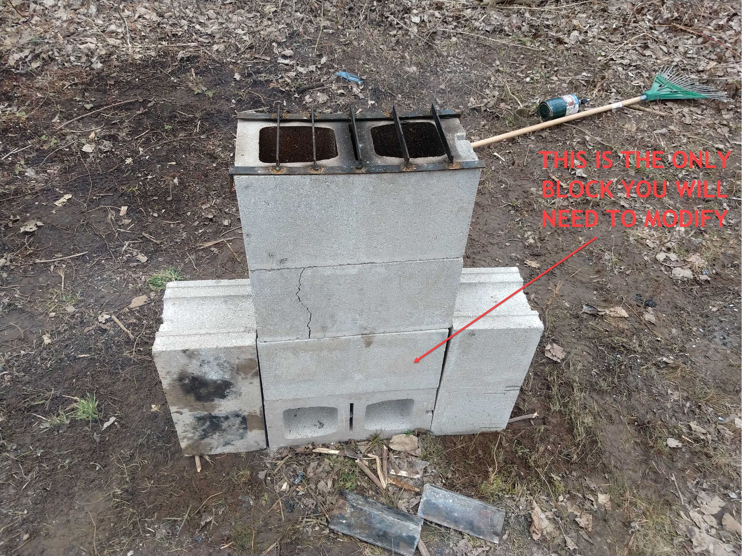 Simple Cinder Block Stove