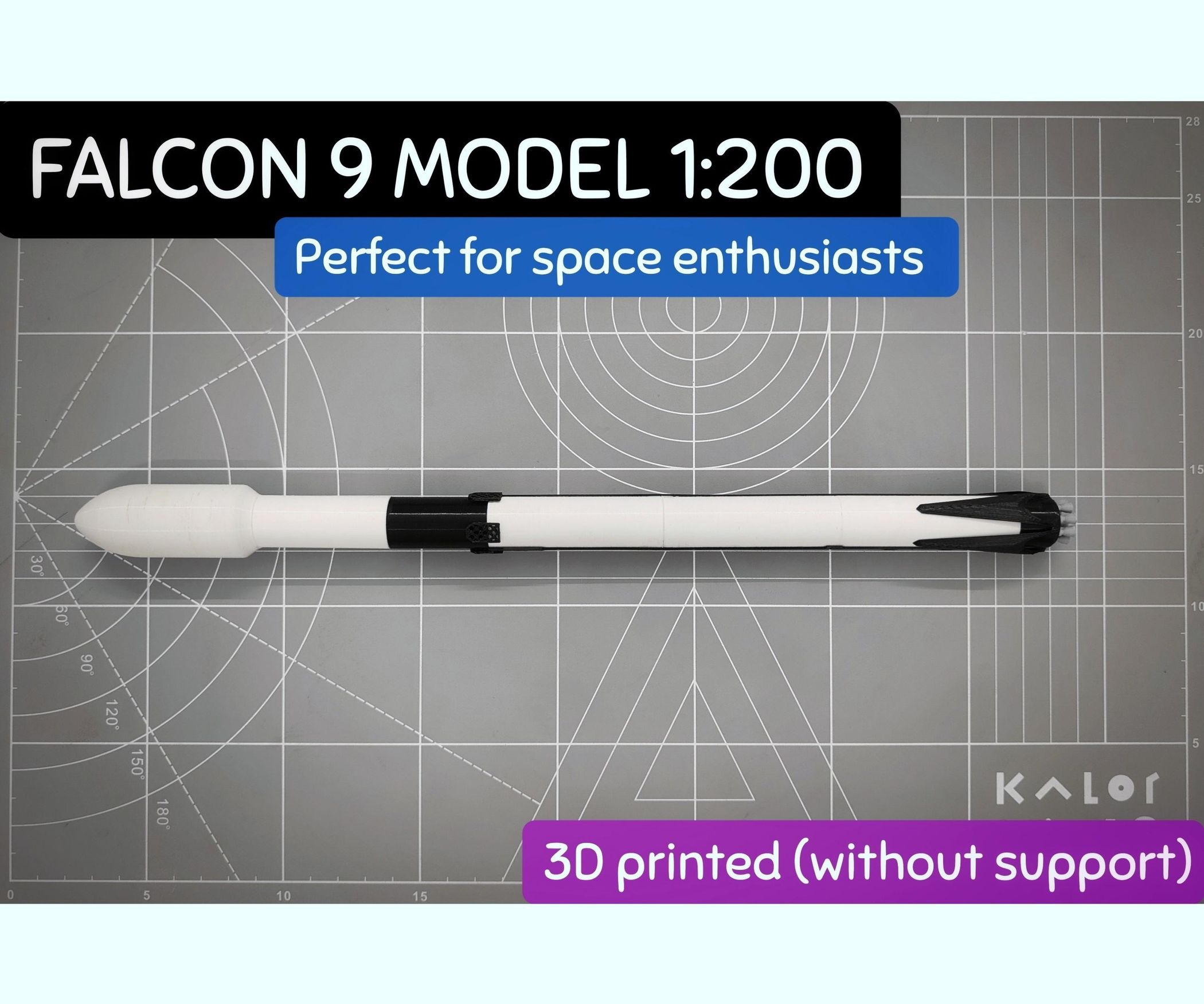 DIY Miniature Falcon 9 Model 1:200 (Without Supports) : 15 Steps (with ...