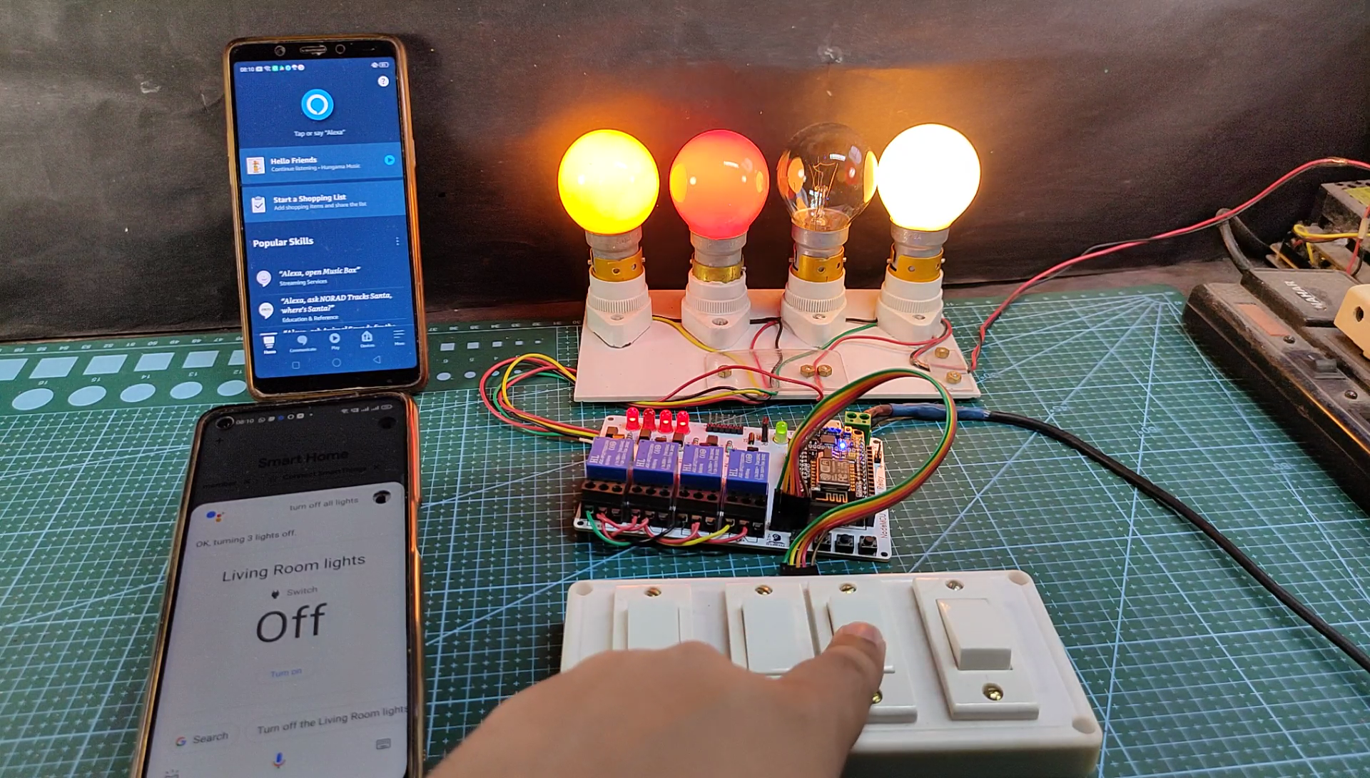 Smart Home With Google Assistant & Alexa Using NodeMCU ESP8266 - IoT Project 2021 : 19 Steps ...