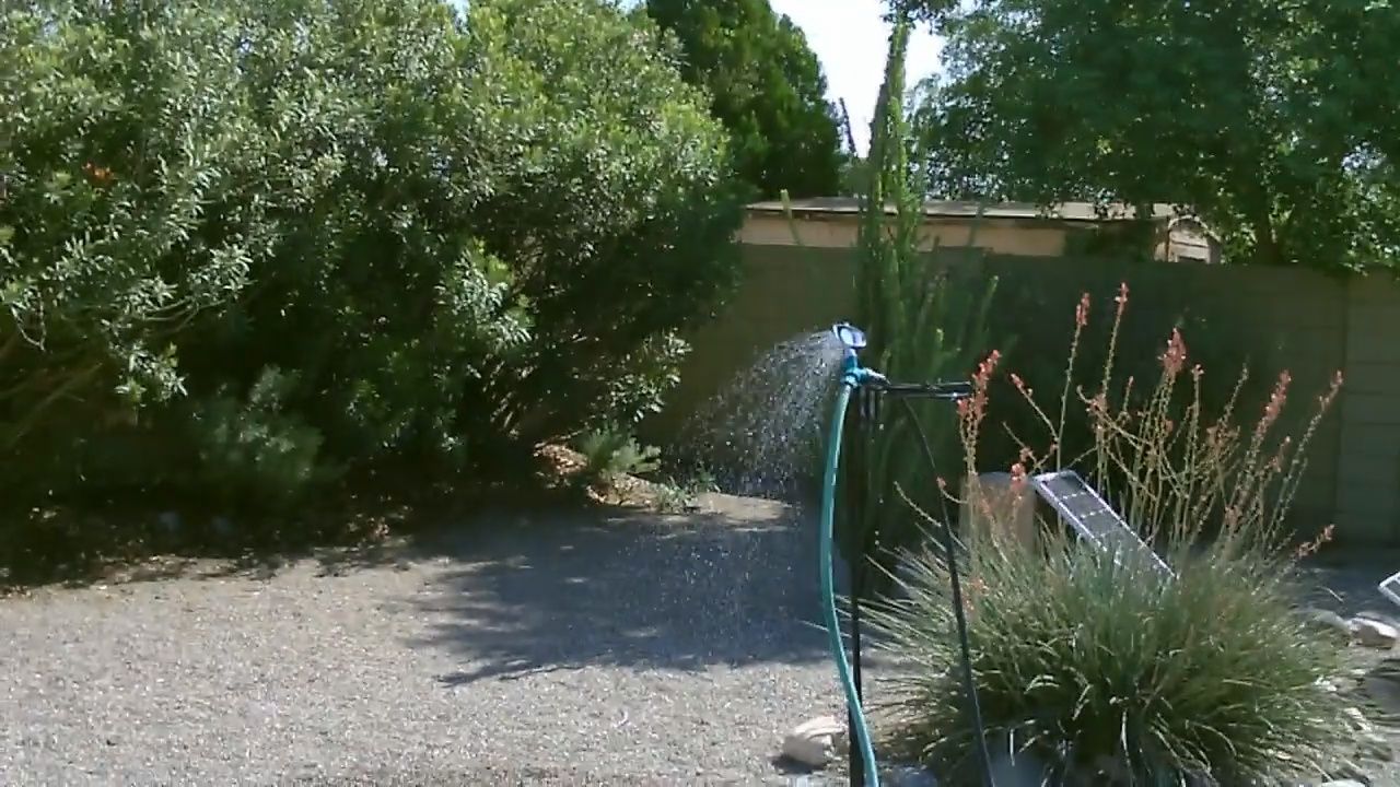 Solar Hot Water Shower - DIY Solar Shower - (using Black Poly Water ...