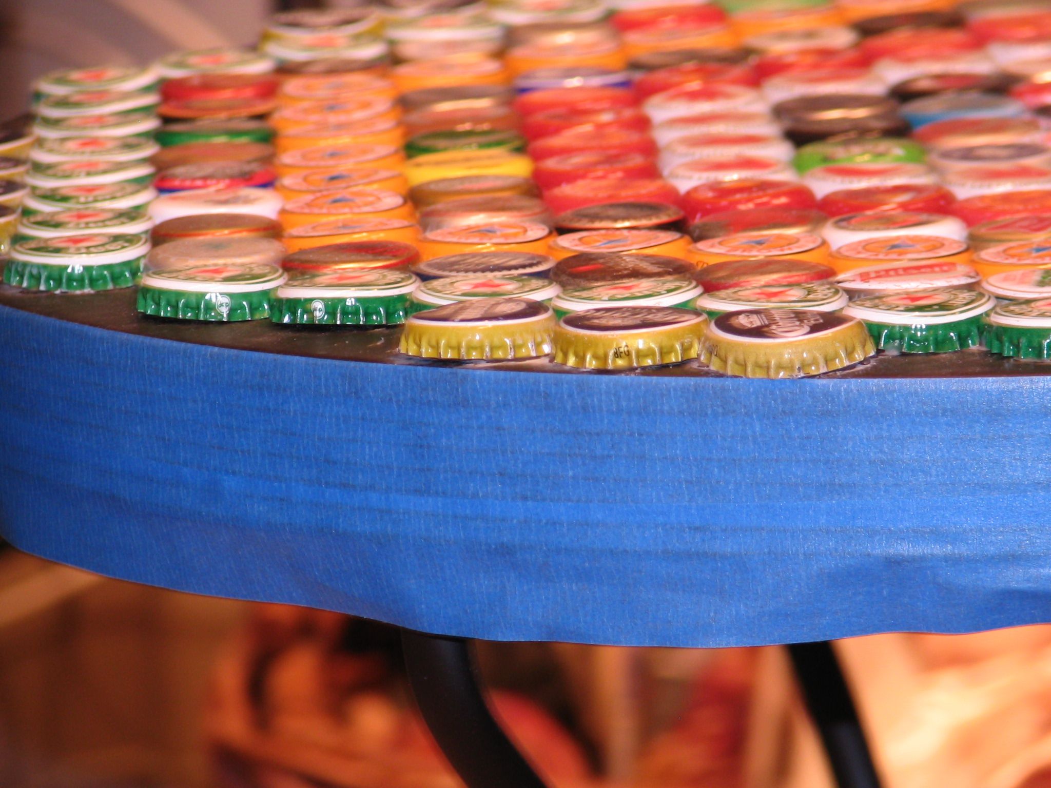 Bottle Cap Table With Poured Resin Surface : 9 Steps (with Pictures ...