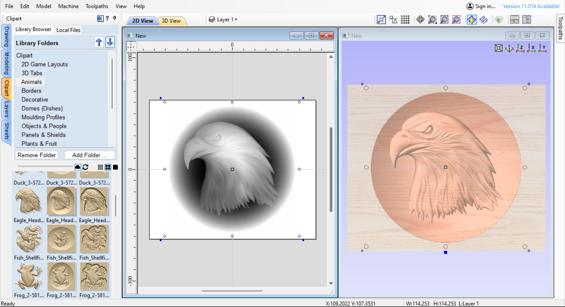 VCarve Eagles Head 3D First Attempt : 5 Steps (with Pictures ...