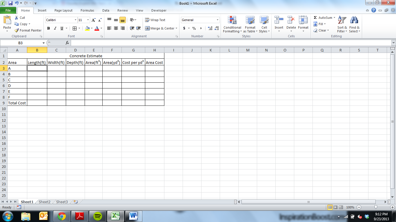 Using Excel's Basic Formula Functions to Create an Project Estimate ...