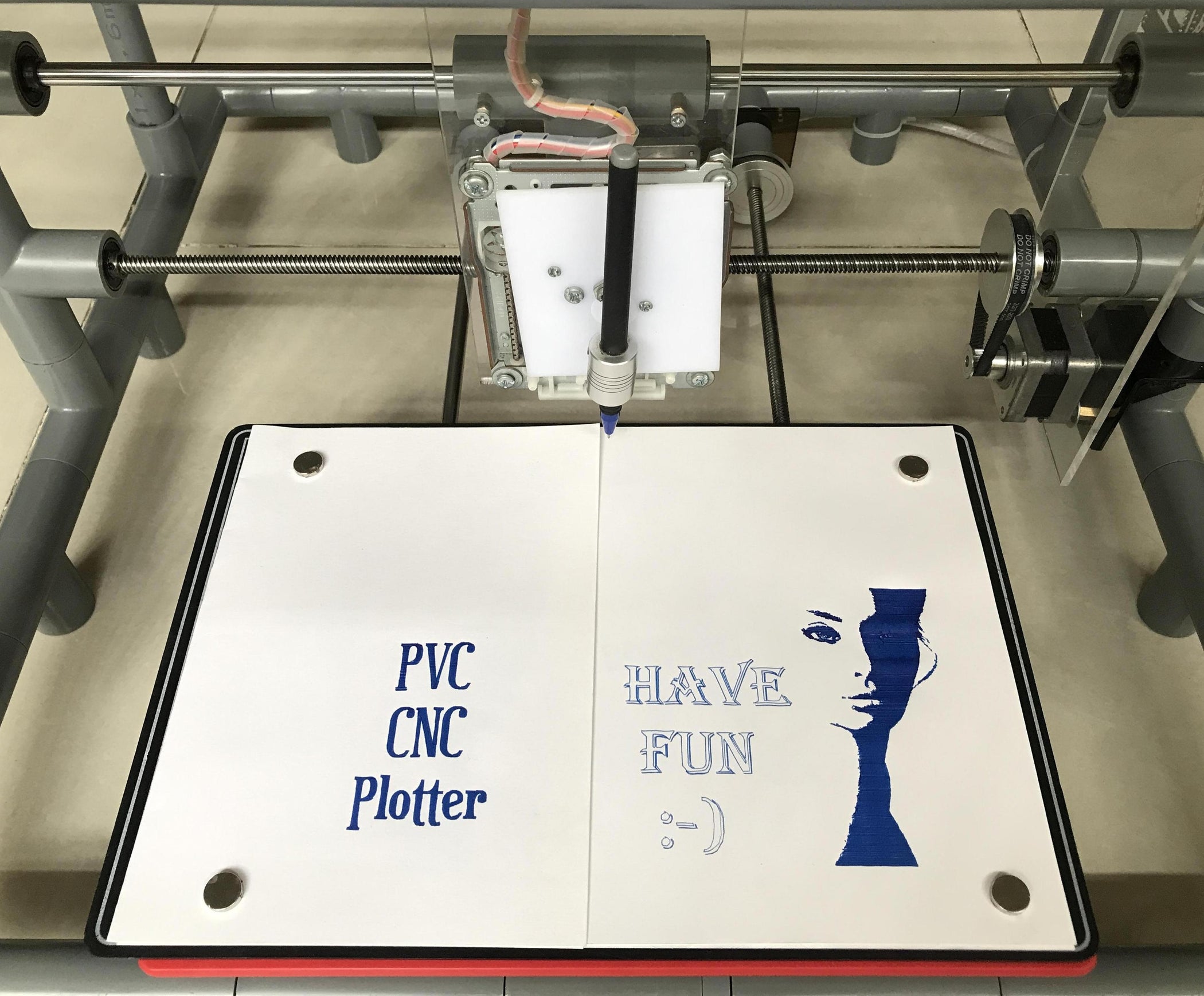 Build A Pvc Cnc Plotter In A Simple Way 11 Steps With Pictures Instructables