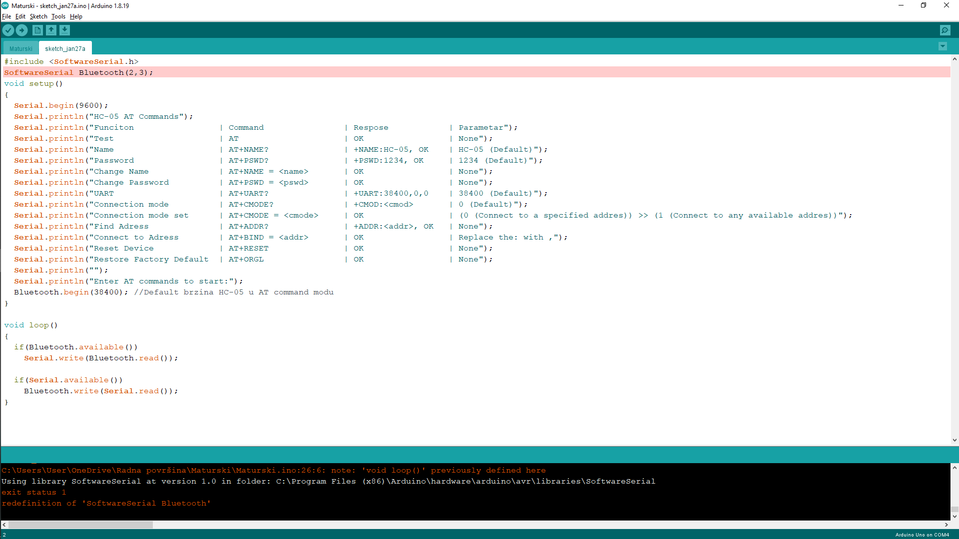 Secure Your HC-05 Bluetooth Module Using AT Commands : 5 Steps ...