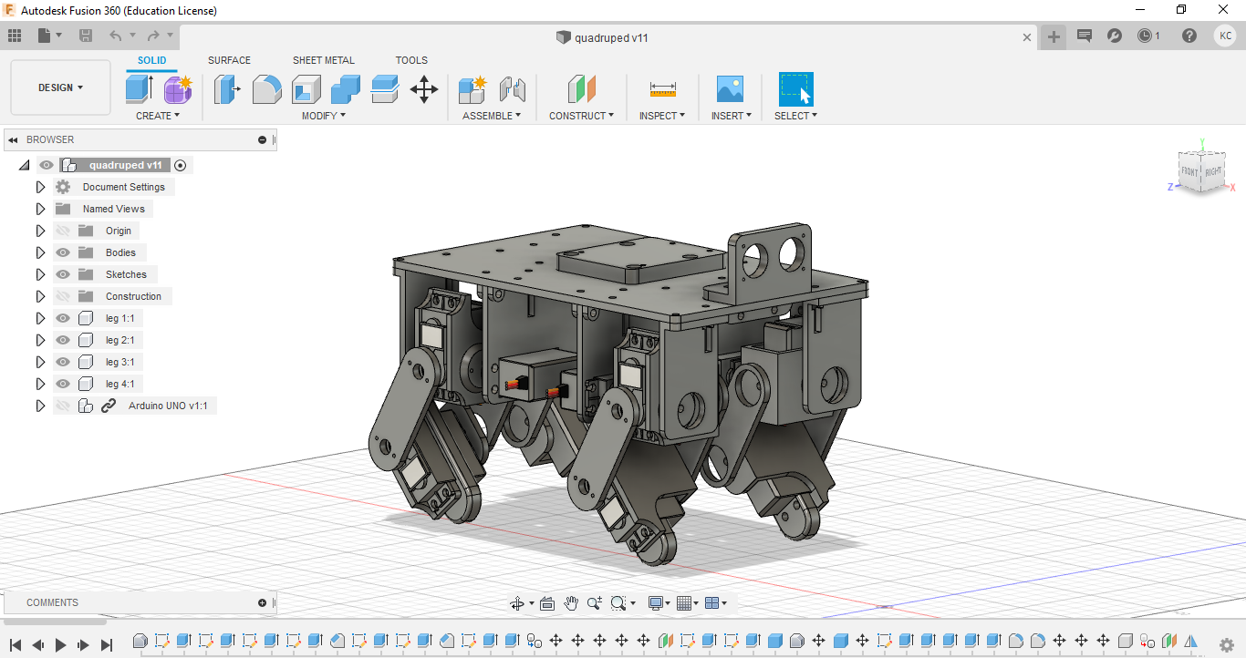 3D Printed Arduino Powered Quadruped Robot : 13 Steps (with Pictures ...